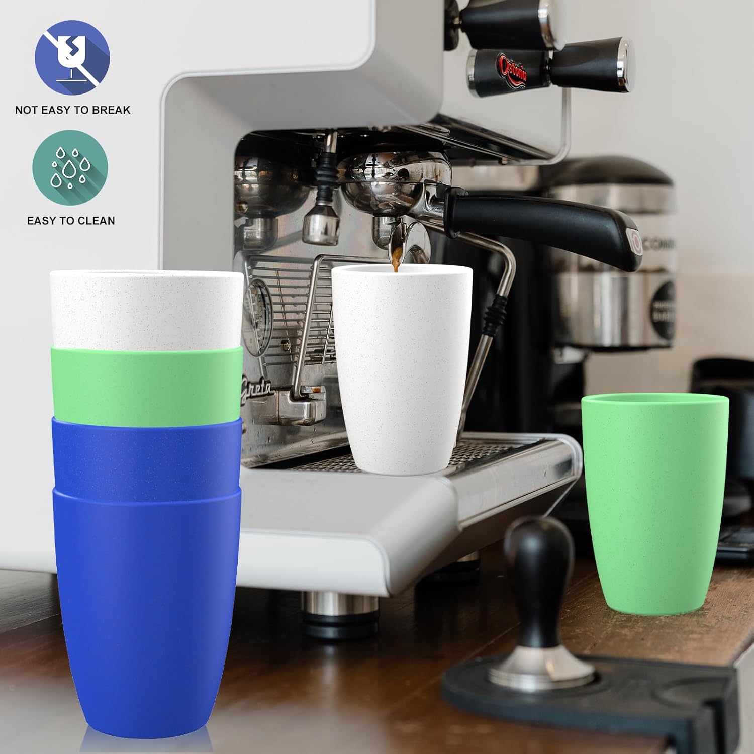 Wheat Straw Cups 6 PCS Good Alternative to Plastic Reusable Cups 20 oz ...