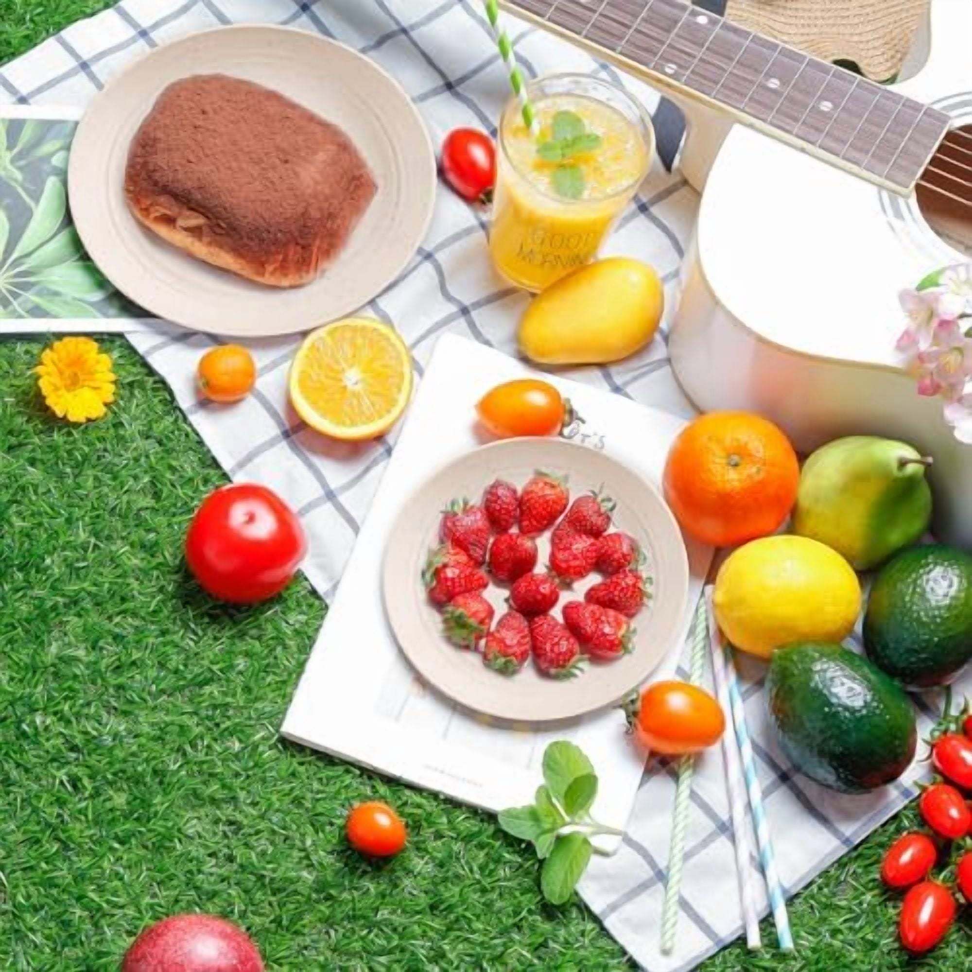 Wheat Straw Dinnerware Sets,Dish Sets for 8,Plates and Bowls Set ...