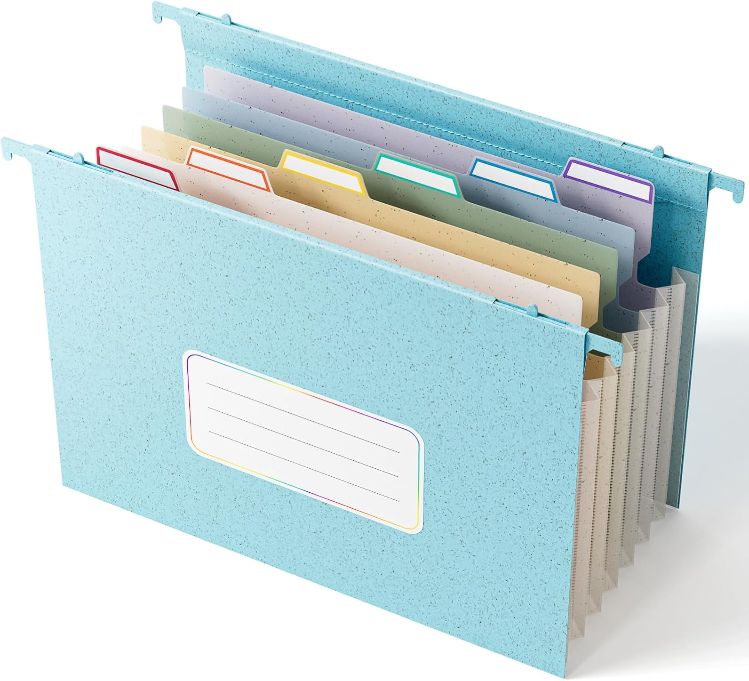 Wheat Straw Expanding Hanging File Folders,1.2" Accordion Pockets File ...