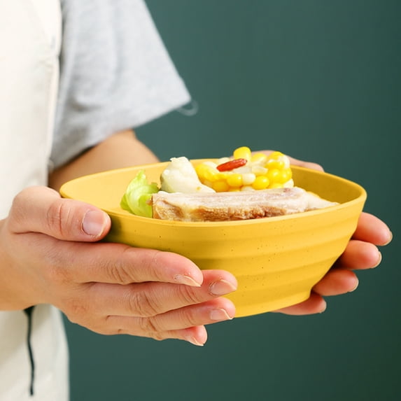 Wheat Straw Fiber Bowl Set - 13.5cm Microwave & Dishwasher Safe Cereal ...