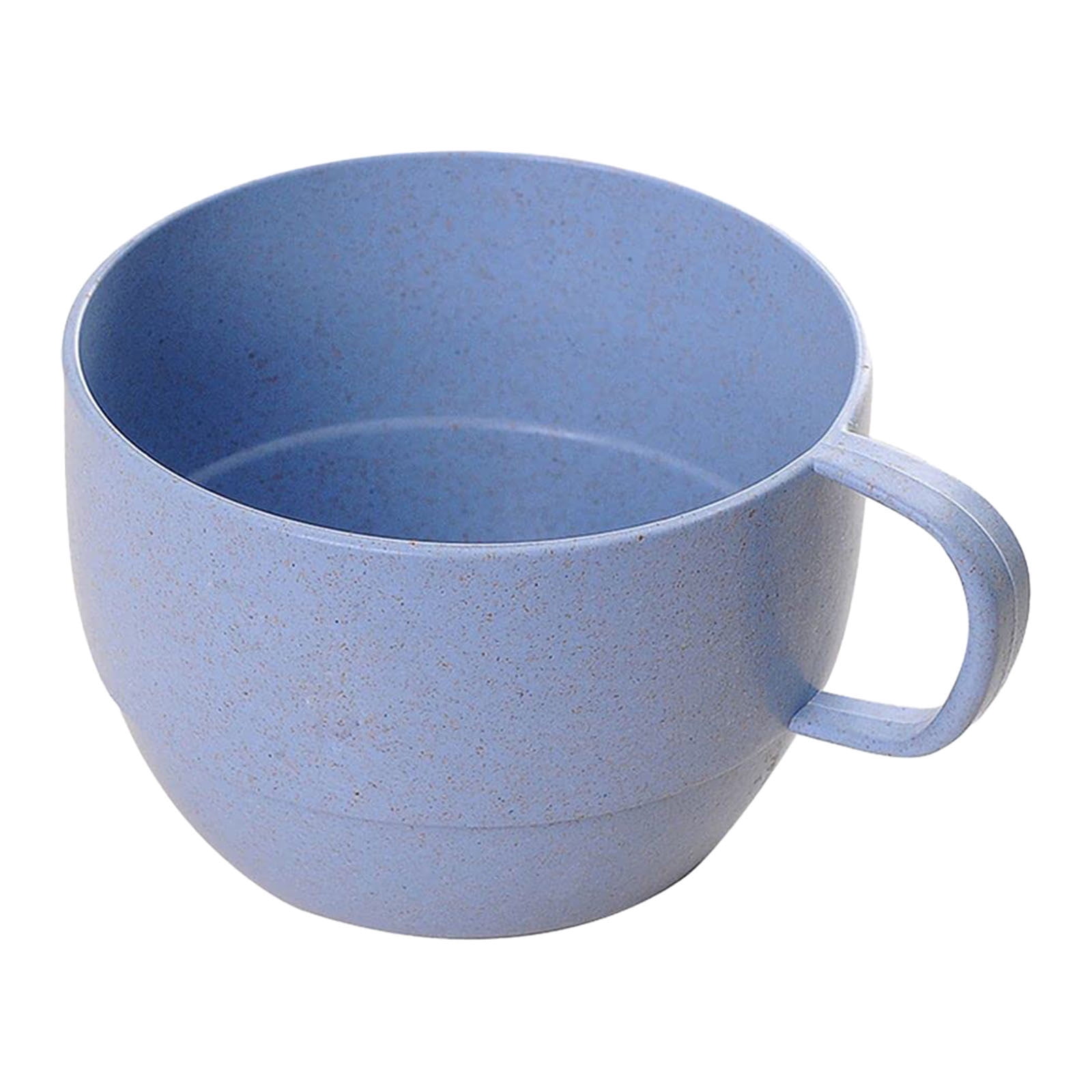 Wheat Straw Plastic Coffee Cups/Reusable Mugs With Handles Un Breakable ...