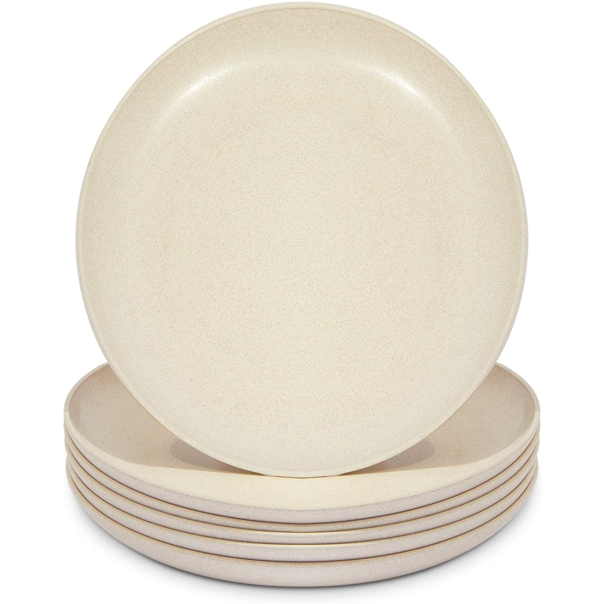 Microwave & Dishwasher Safe Wheat Straw Plates, Lightweight ...