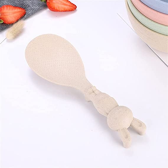 Wheat Straw Rabbit Spoon Can Stand Up Rabbit Rice Shovel Rice Cooker ...