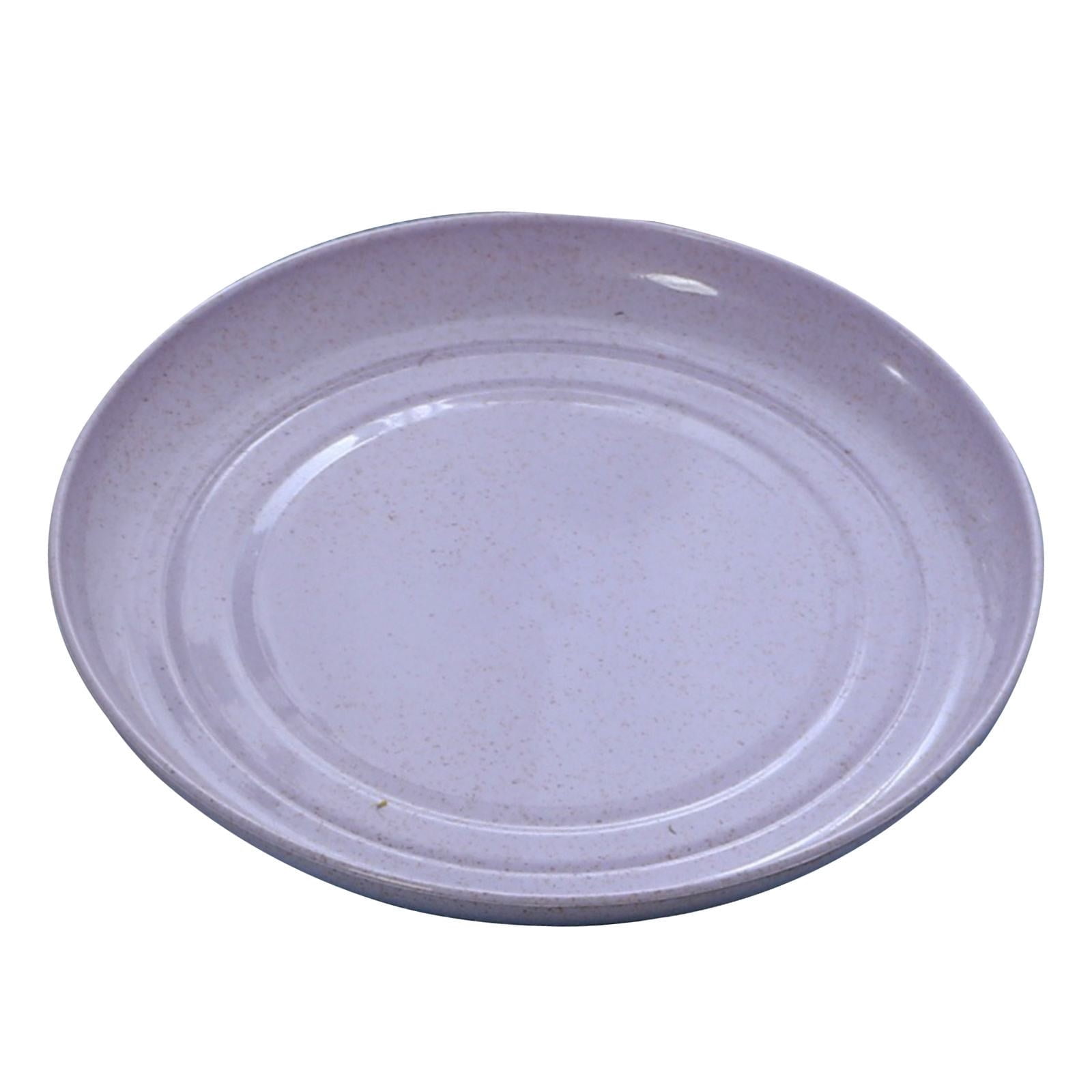 Wheat Straw Round Dish Purple Round Snack Plates and Wheat Material ...