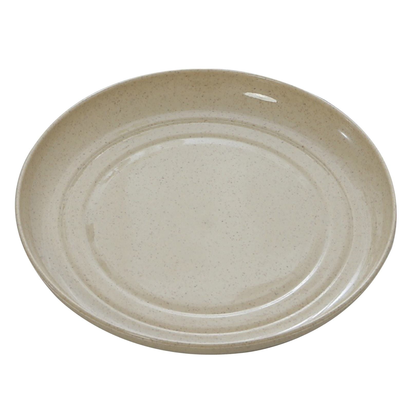 Wheat Straw Round Serving Plate Beige Round Snack Plates and Wheat ...