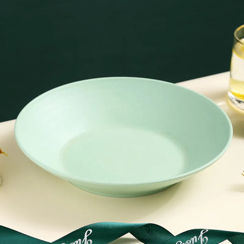 Wheat Straw Soup Bowl Microwavable Plastic Tableware Fruit Salad Bowls ...