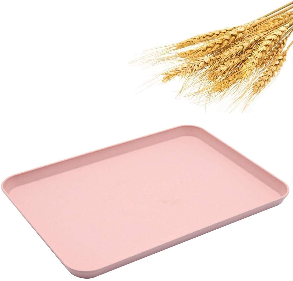 Wheat Straw Tray,Unbreakable Lunch Tray,Decorative Food Serving Tray ...