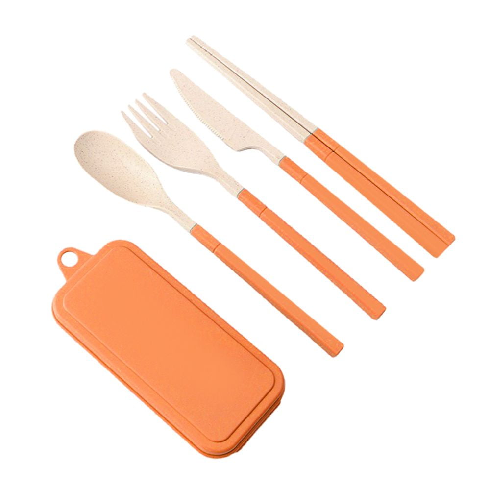 Wheat Straw Wheat Straw Utensil Box Travel Chopsticks Set Fork ...