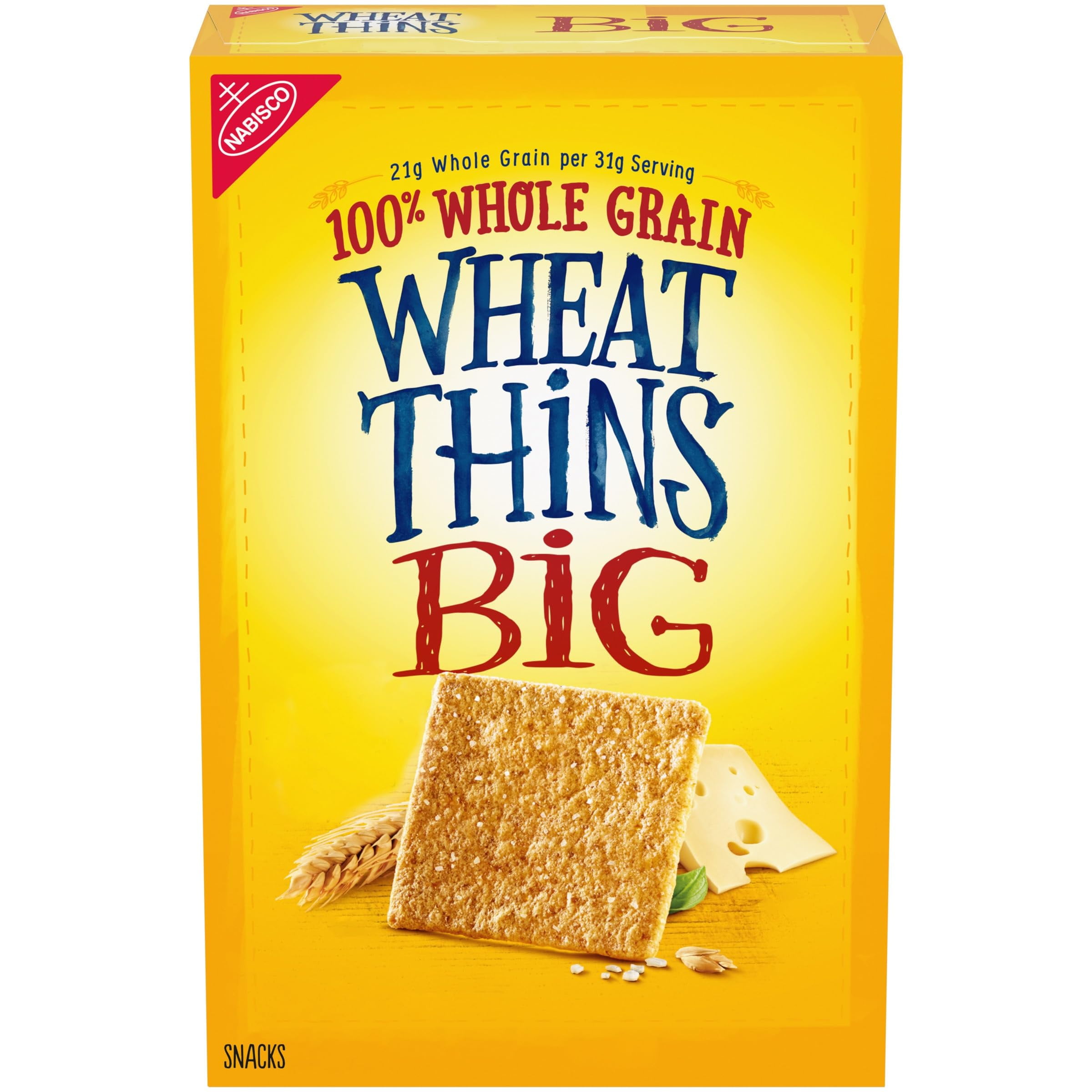 Wheat Thins BIG Snacks, RRF12 Whole Grain Wheat Crackers, Snack ...
