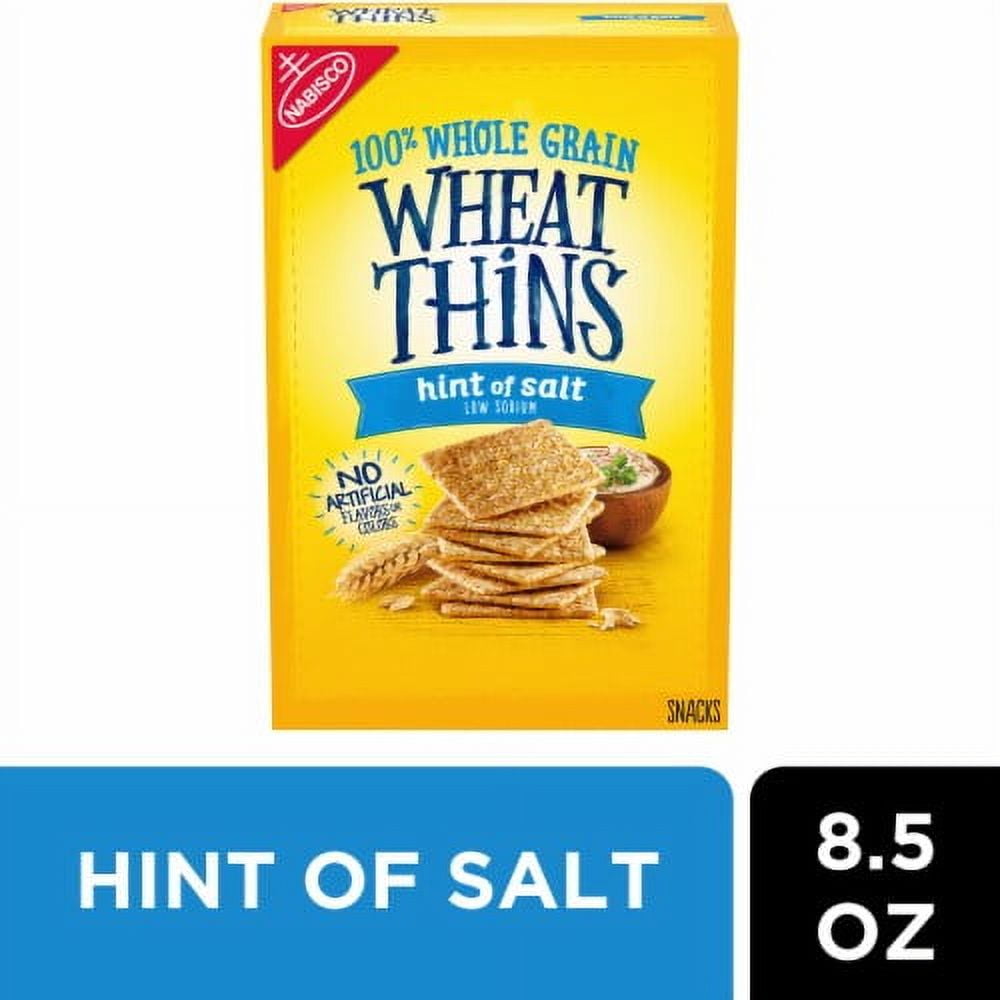 Wheat Thins Hint Of Salt Low Sodium Whole Grain Wheat Crackers 8.5 oz ...