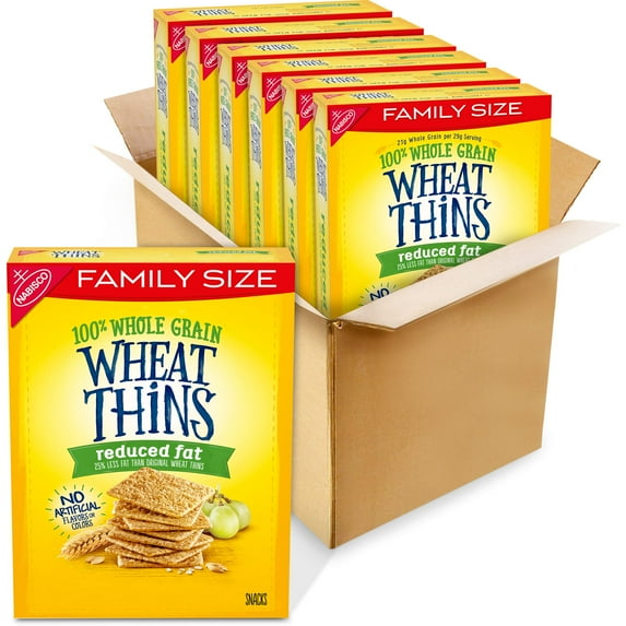 Wheat Thins Reduced Fat Snacks, MDA05 Whole Grain Wheat Crackers, Bulk ...