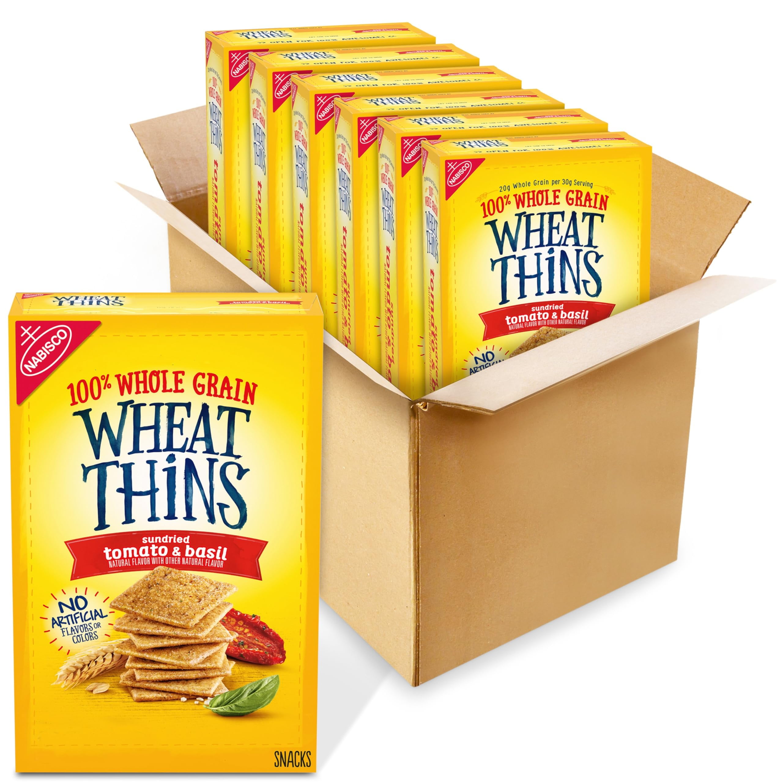 Wheat Thins Sundried Tomato DMF15 & Basil Snacks, Whole Grain Wheat ...