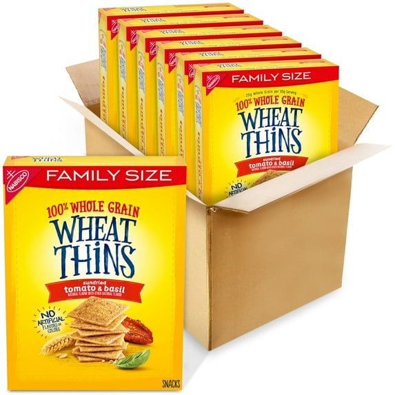 Wheat Thins Sundried Tomato & MDA05 Basil Snacks, Whole Grain Wheat ...