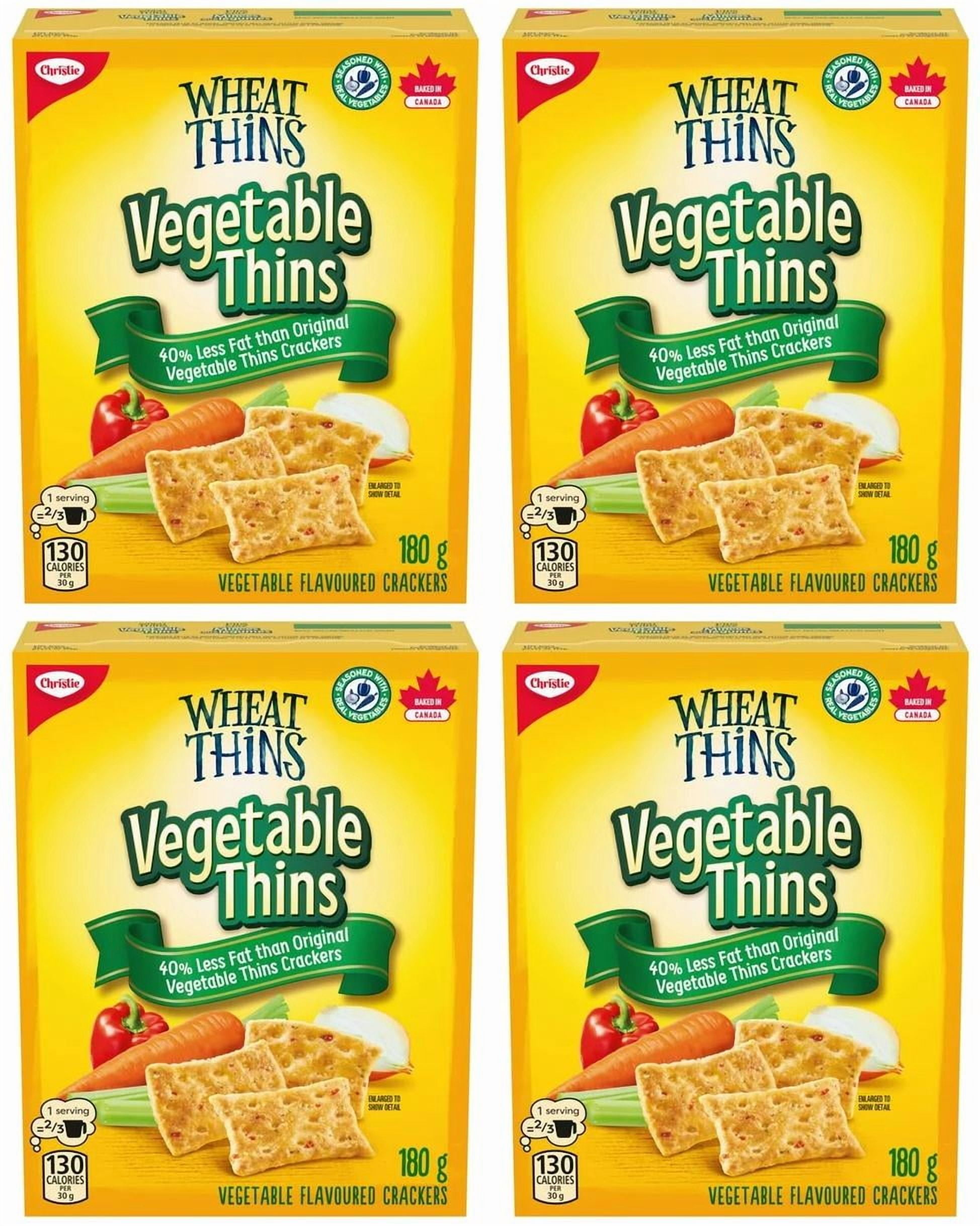 Wheat Thins Vegetable Thins 40% Less Fat Crackers, 180g (4 Pack ...