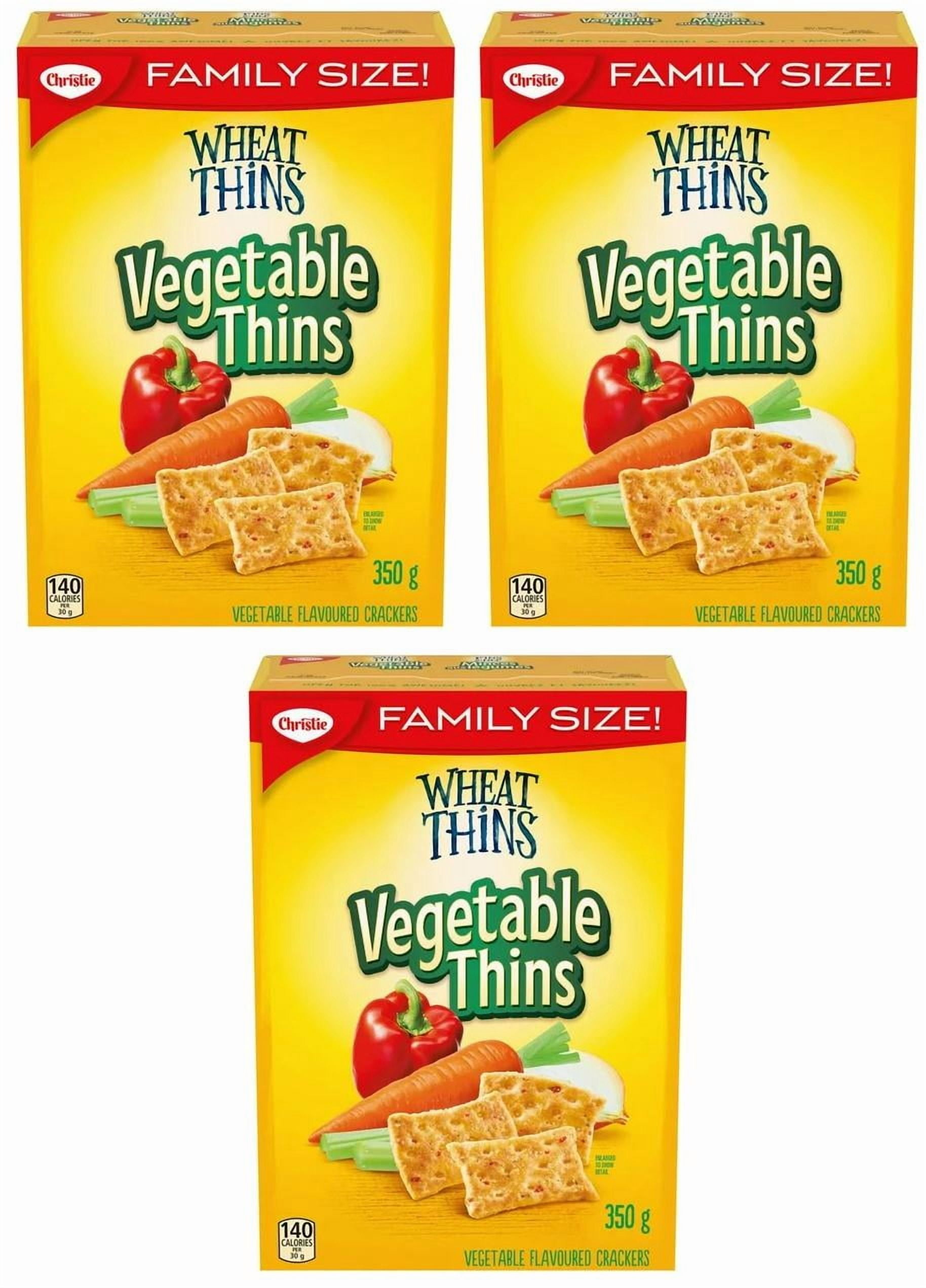 Wheat Thins Vegetable Thins Crackers, Family Size, 350g (3 Pack ...