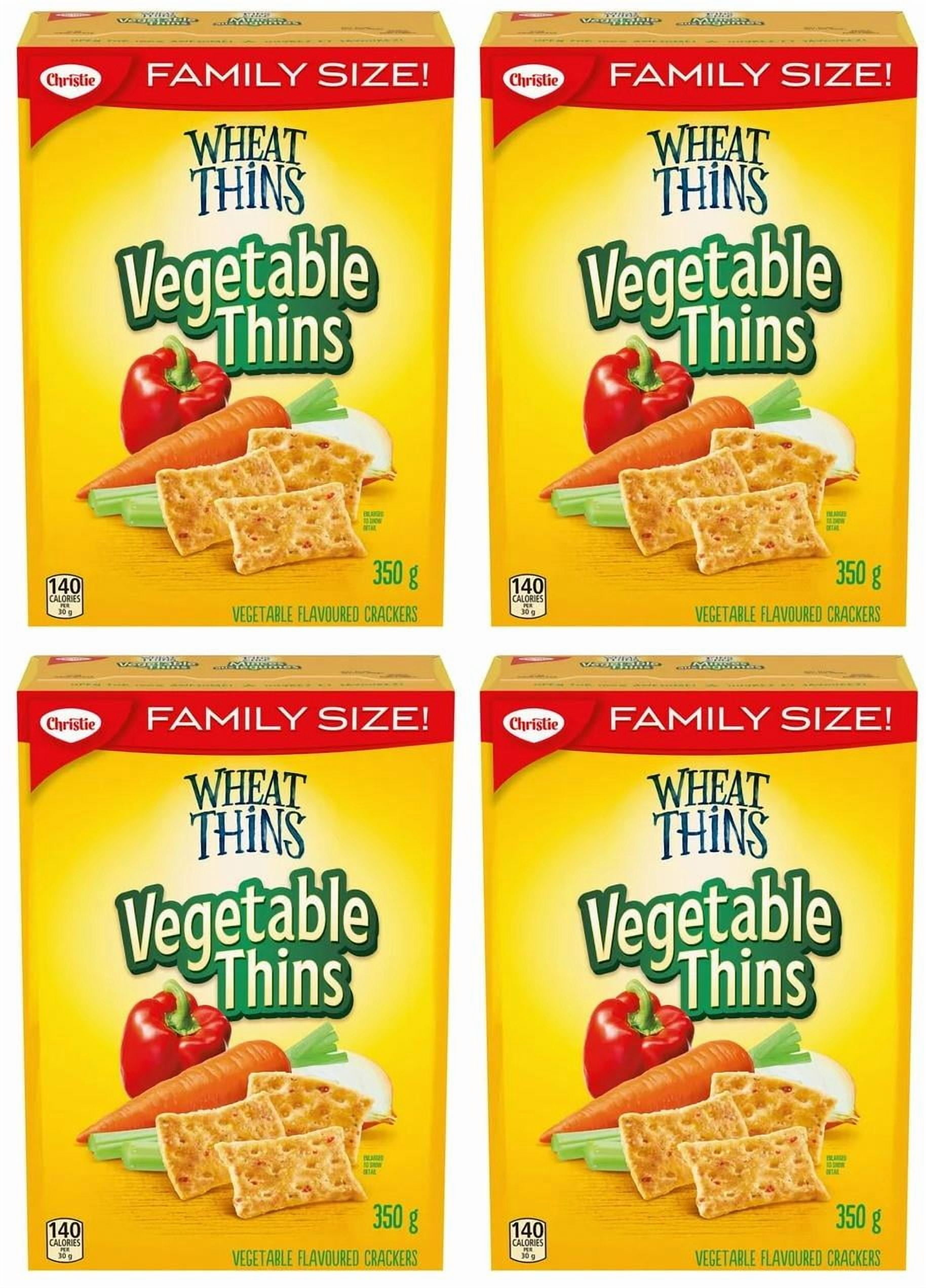 Wheat Thins Vegetable Thins Crackers, Family Size, 350g (4 Pack ...