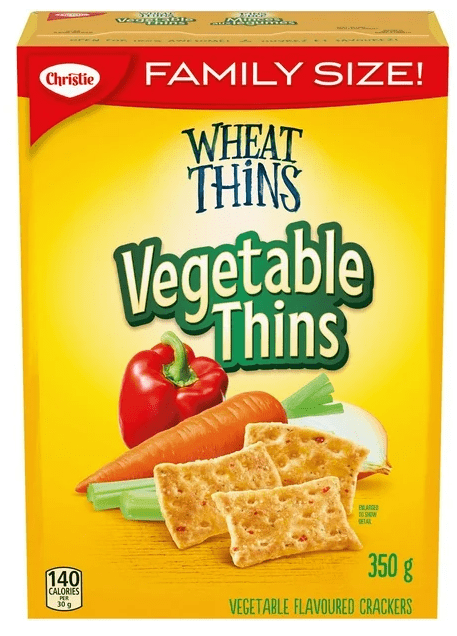 Wheat Thins Vegetable Thins Crackers, Family Size, 350g - Walmart.com