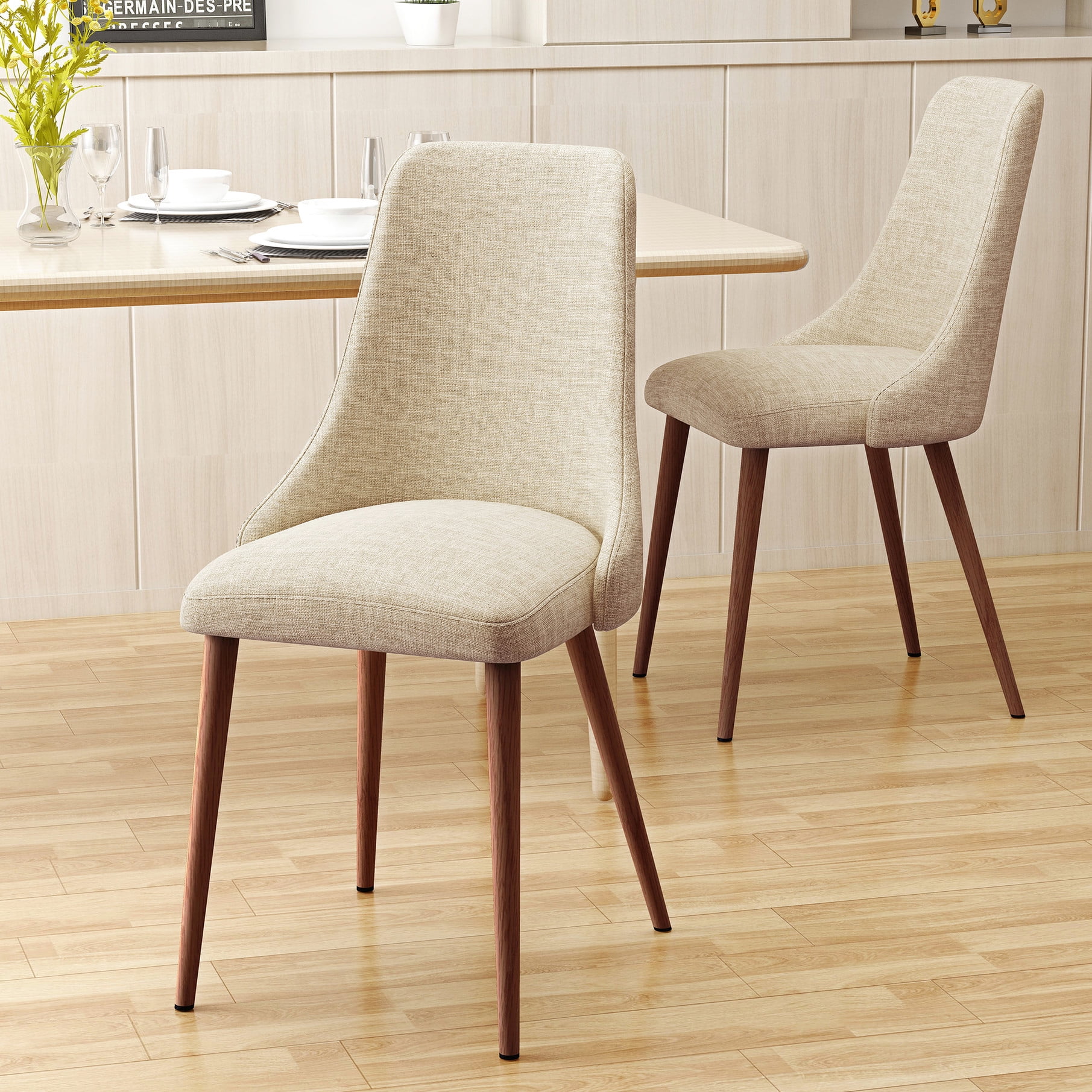 Wheat and Walnut Color Scheme - Wear and Tear Resistance - Dining Room ...