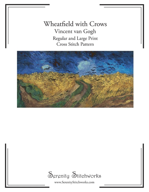 Wheatfield with Crows Cross Stitch Pattern - Vincent van Gogh: Regular ...