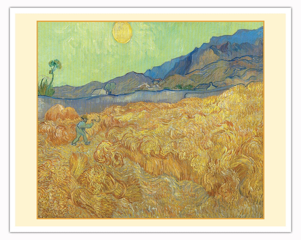 Wheatfield with a Reaper - From an Original Color Painting by Vincent ...