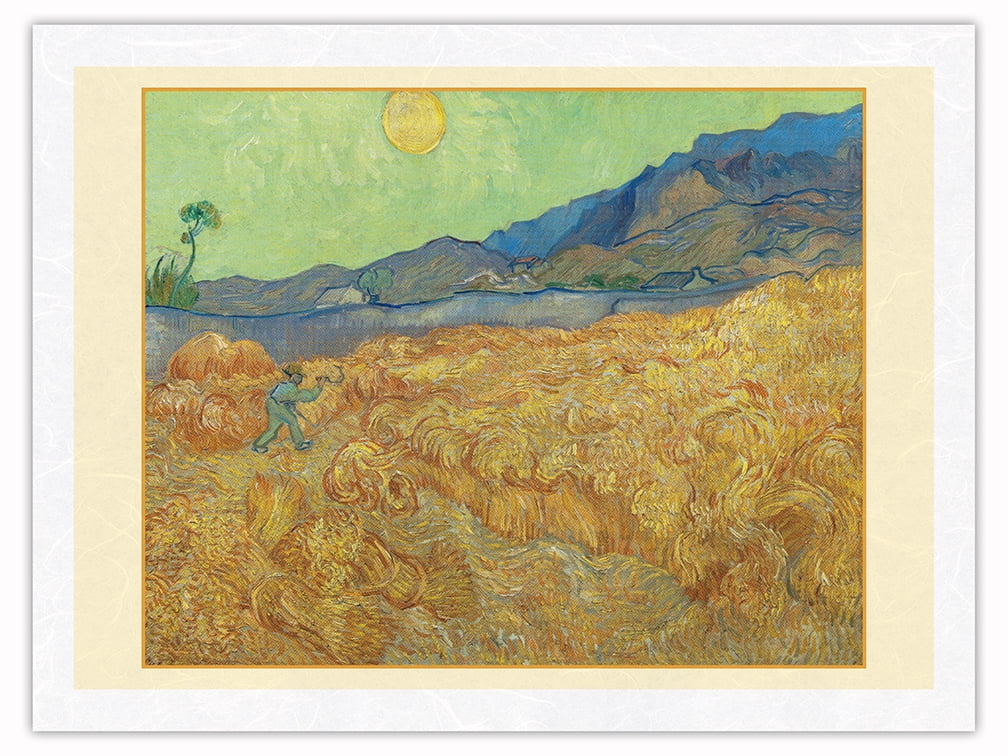 Wheatfield with a Reaper - From an Original Color Painting by Vincent ...
