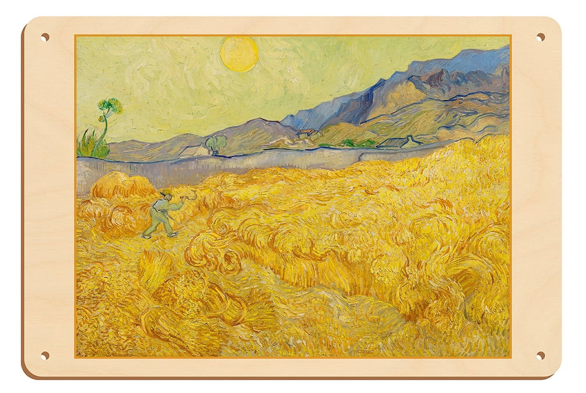 Wheatfield with a Reaper - From an Original Color Painting by Vincent ...