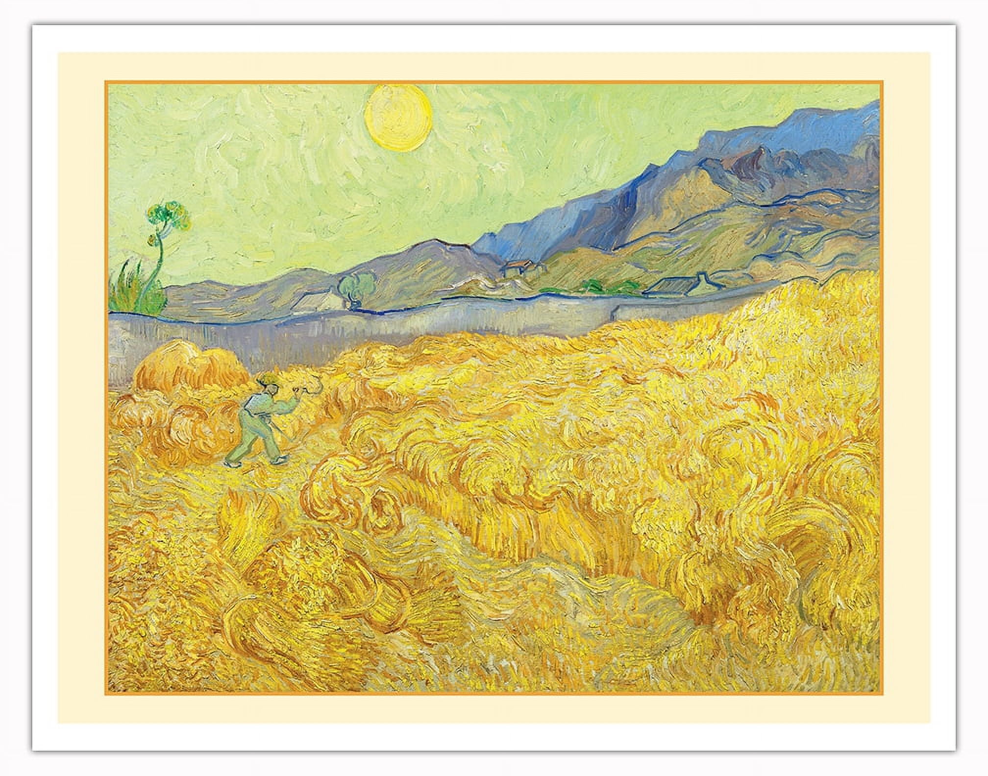 Wheatfield with a Reaper - From an Original Color Painting by Vincent ...