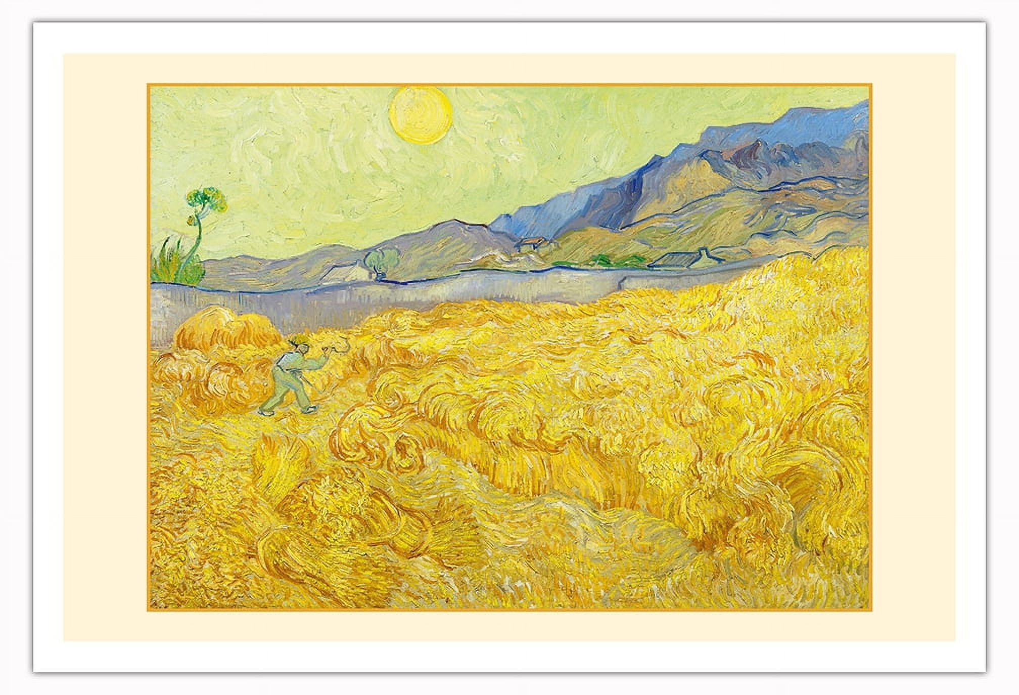 Wheatfield with a Reaper - From an Original Color Painting by Vincent ...