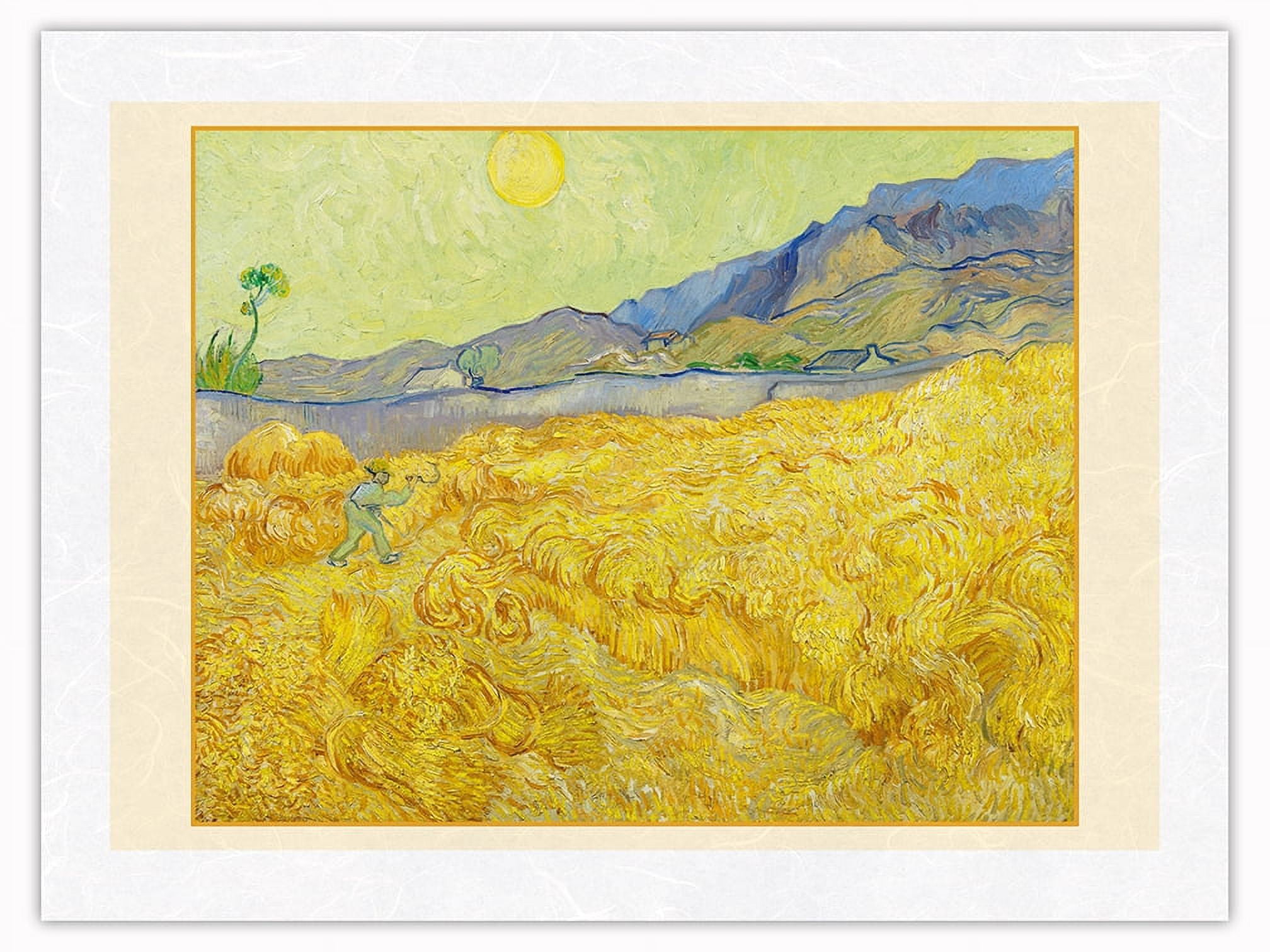 Wheatfield with a Reaper - From an Original Color Painting by Vincent ...