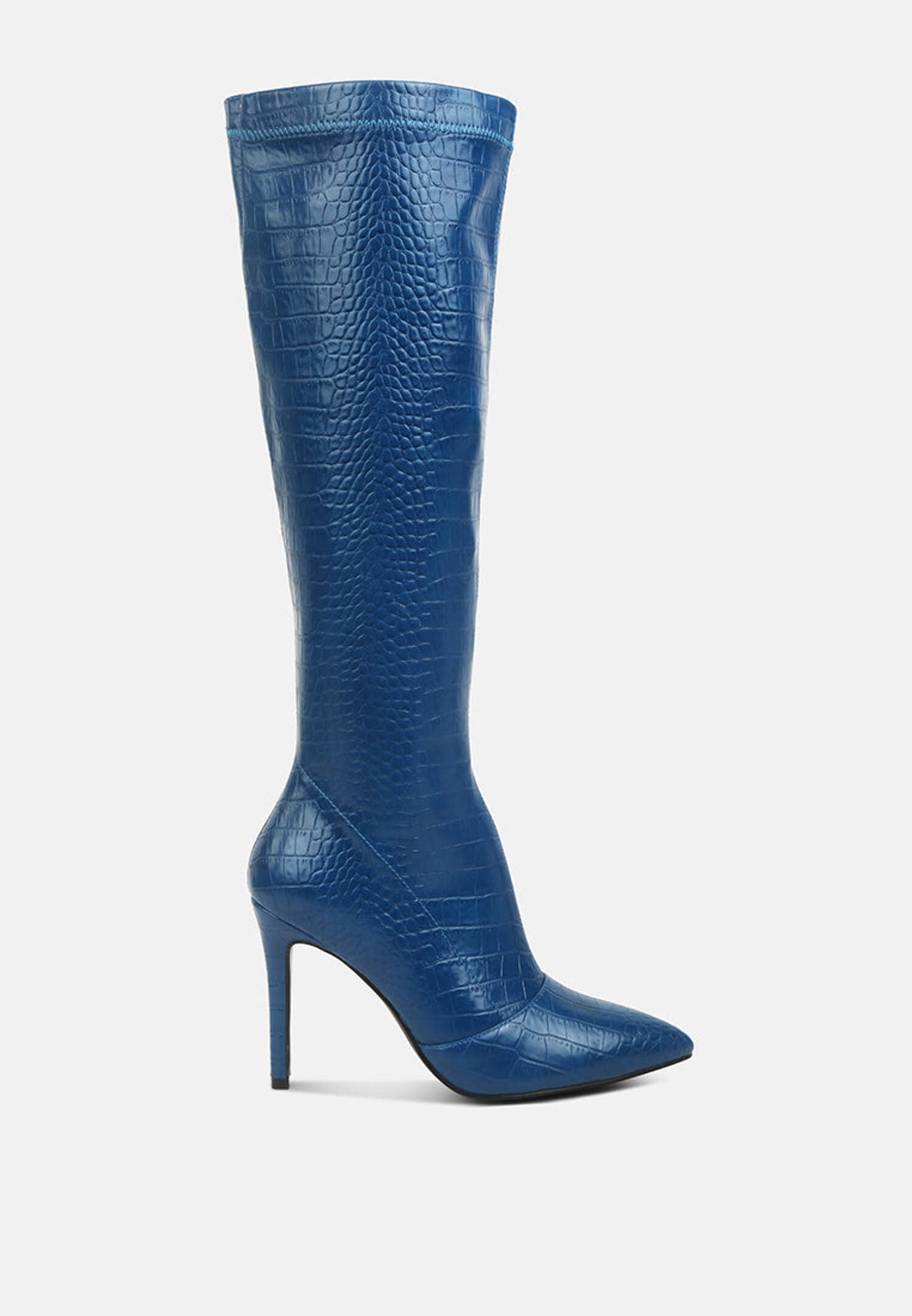 Wheedle Croc High Heeled Calf Boots - Walmart Business Supplies