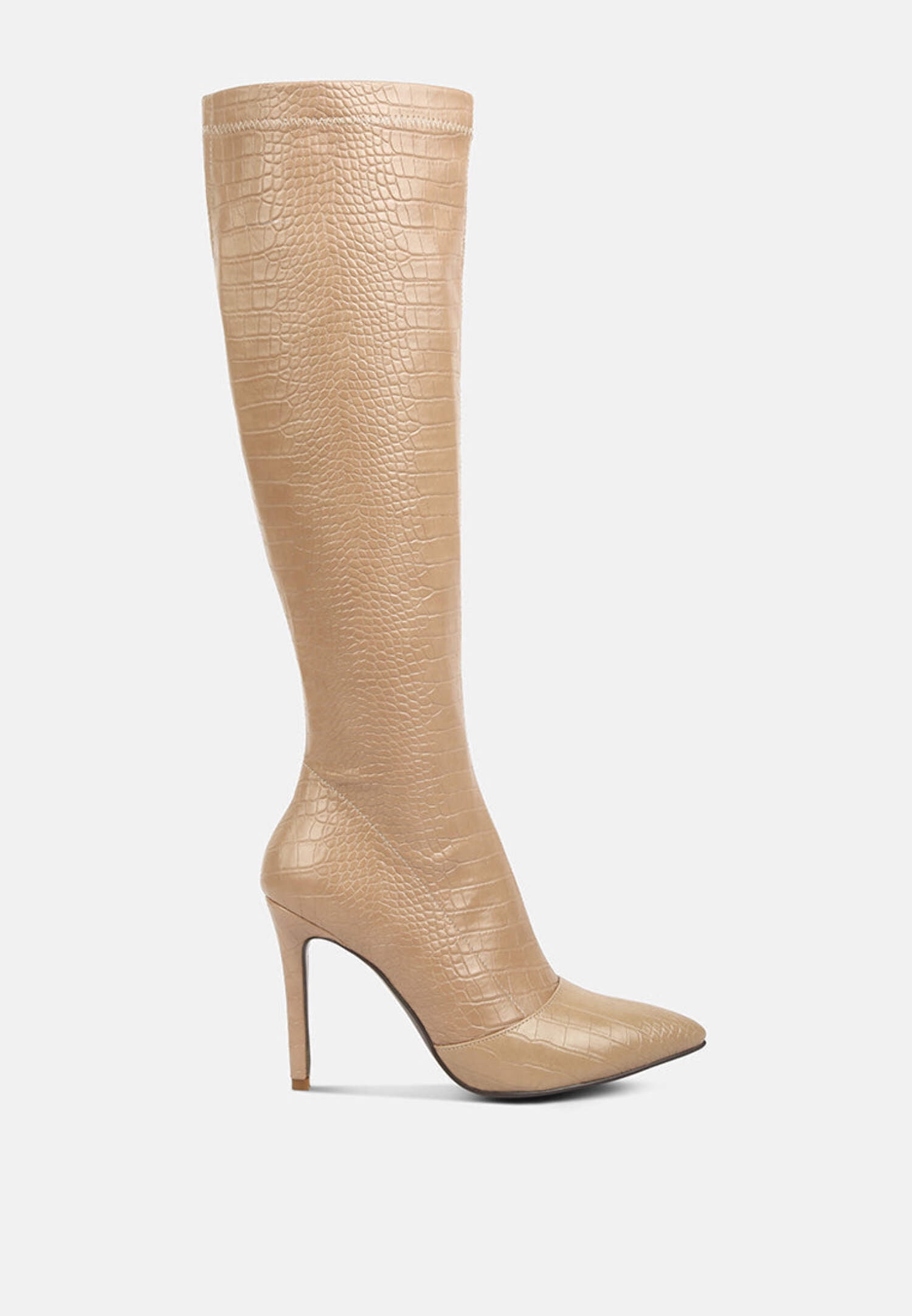 Wheedle Croc High Heeled Calf Boots - Walmart.com