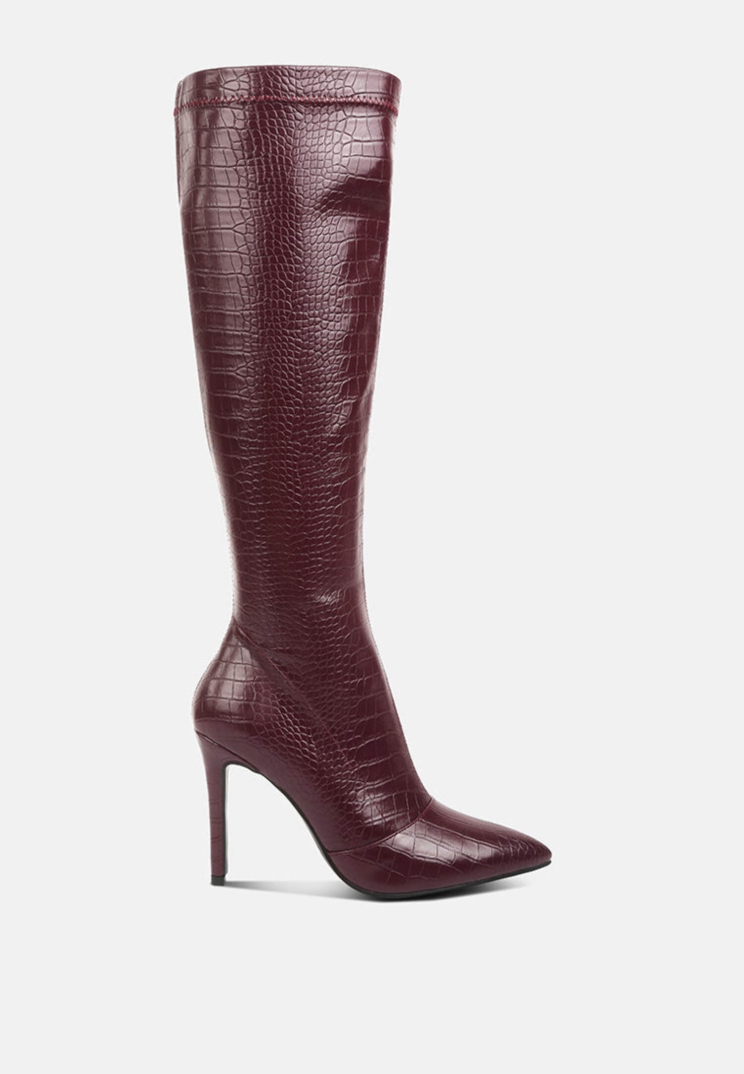 Wheedle Croc High Heeled Calf Boots - Walmart.com