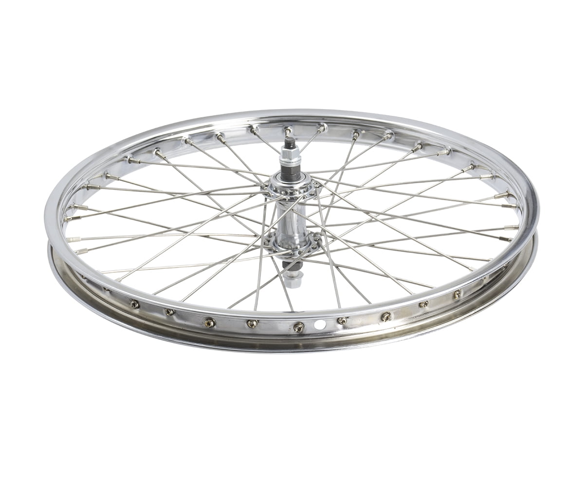Wheel 18" x 1.75" 28 Spoke Front Steel Chrome (Single Wall, 12g ...