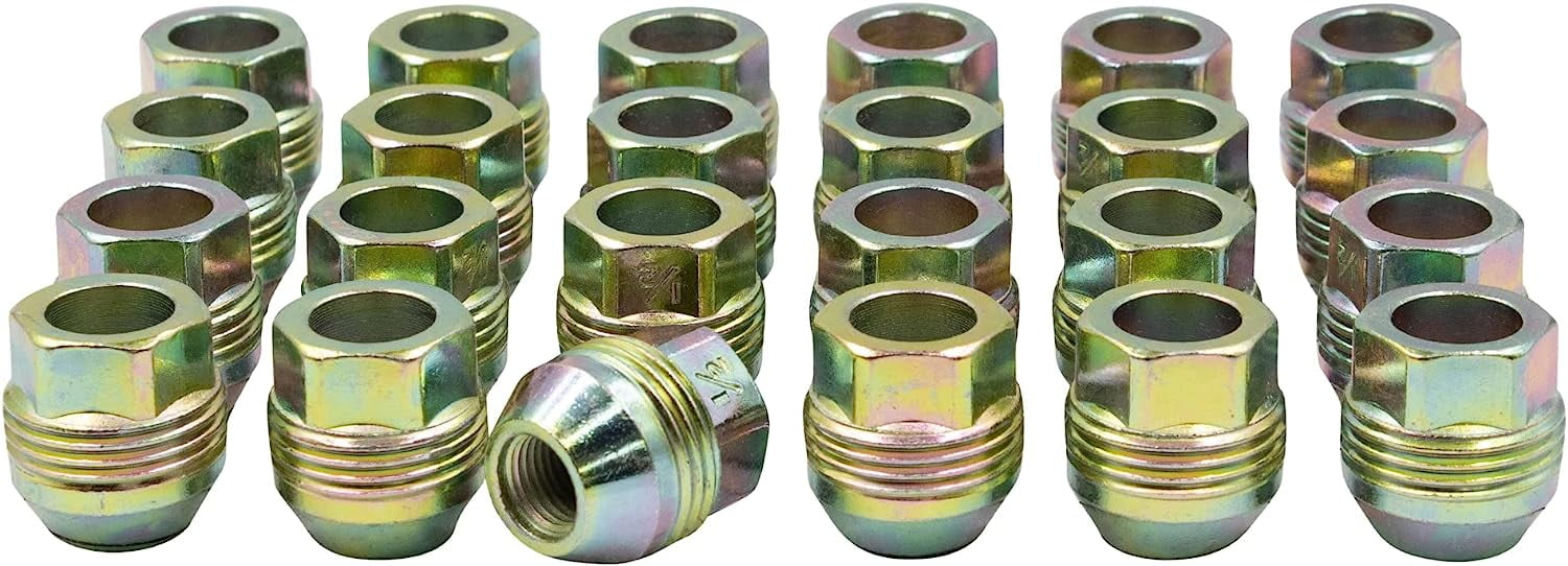 24 Pcs Lug Nuts M14x1.5 OEM, Dual Thread for Chevy, GMC Models ...
