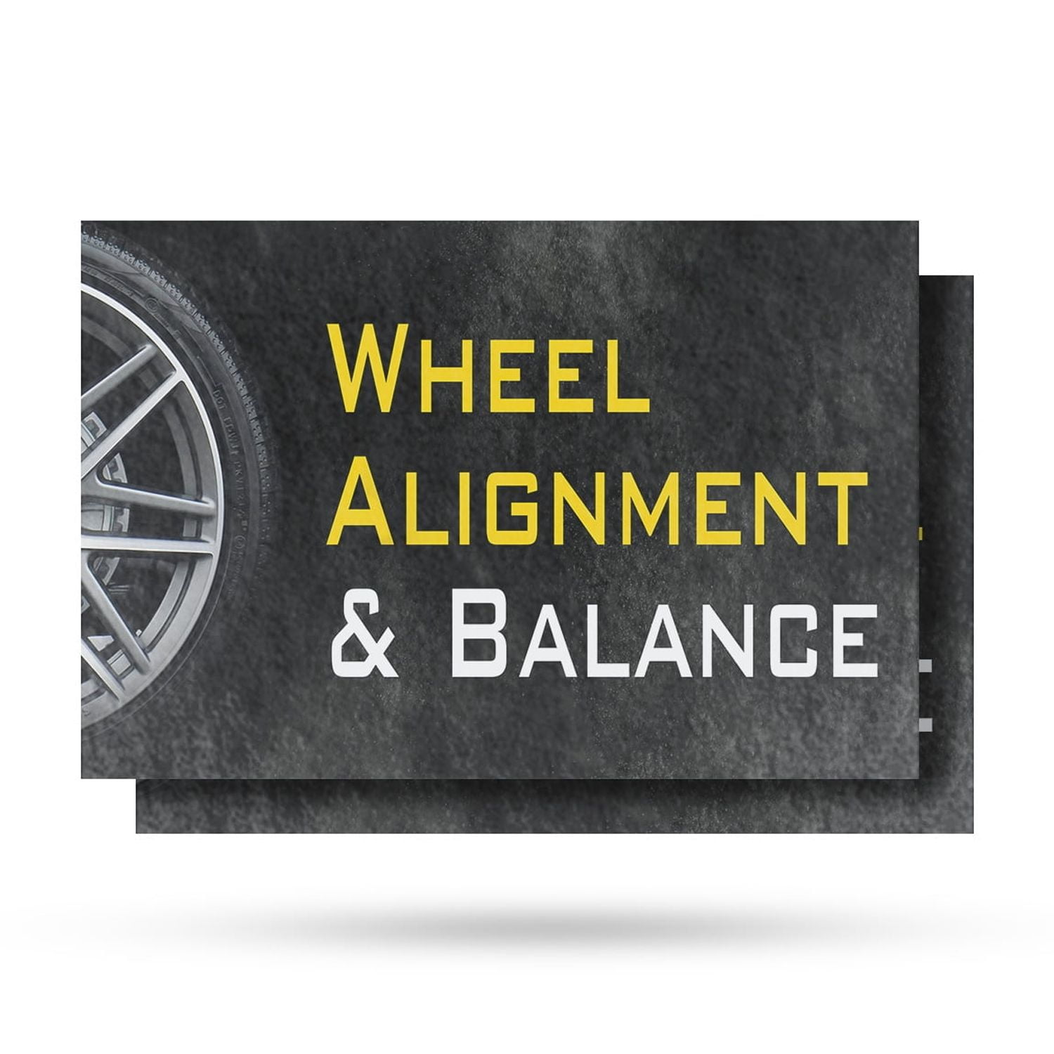Wheel Alignment & Balancing Vinyl Decal 2 Pack of 24 Inch x 36 Inch ...