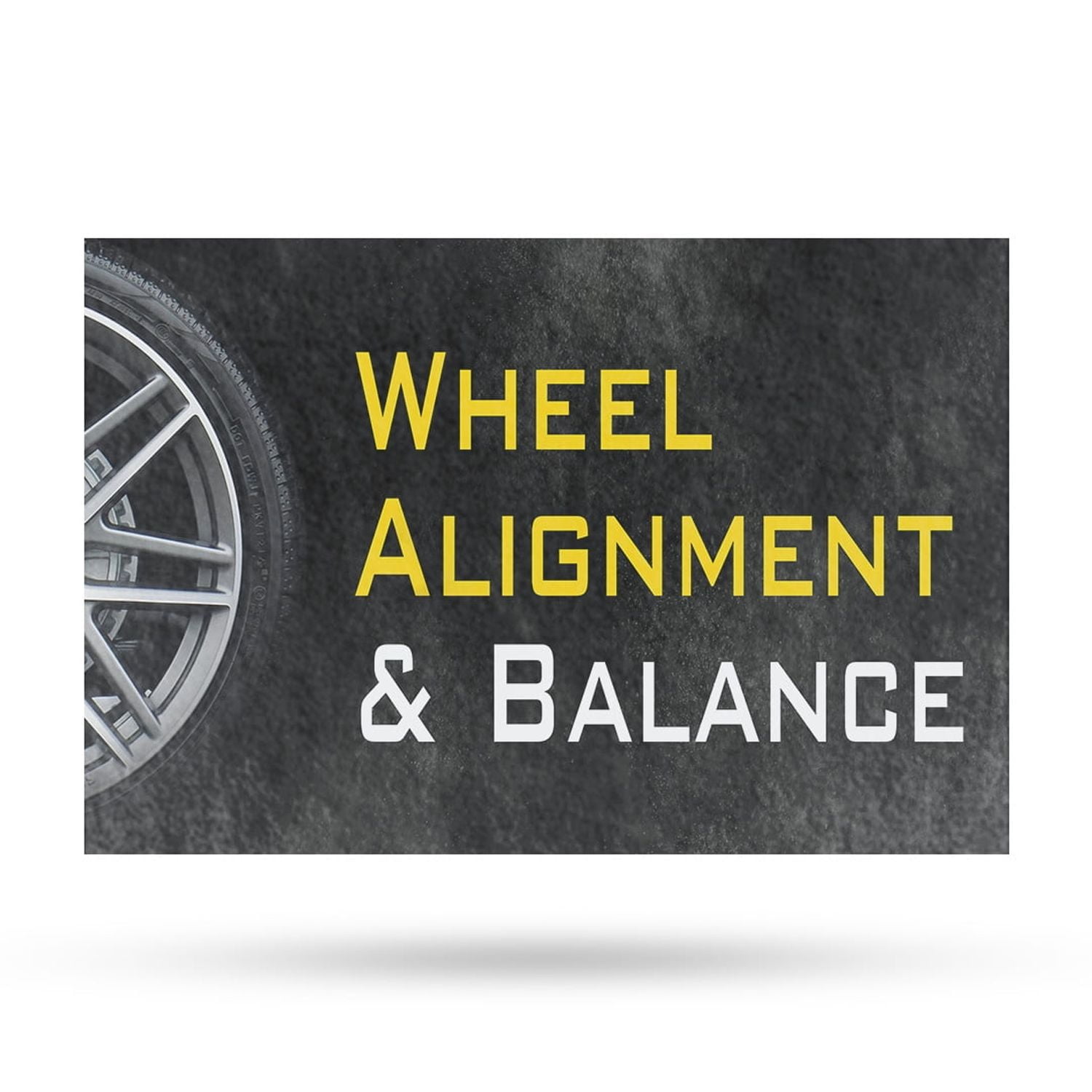 Wheel Alignment & Balancing Vinyl Decal 24 Inch x 36 Inch Weatherproof ...