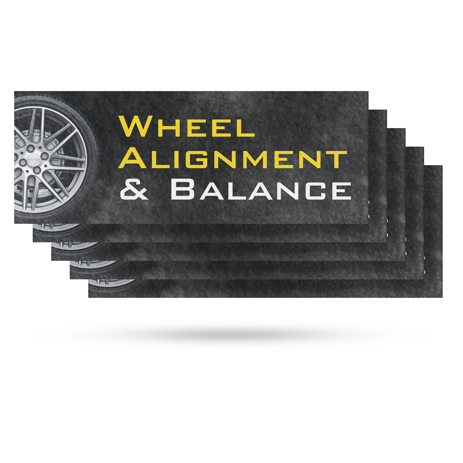 Wheel Alignment & Balancing Vinyl Decal 5 Pack of 24 Inch x 9 Inch ...