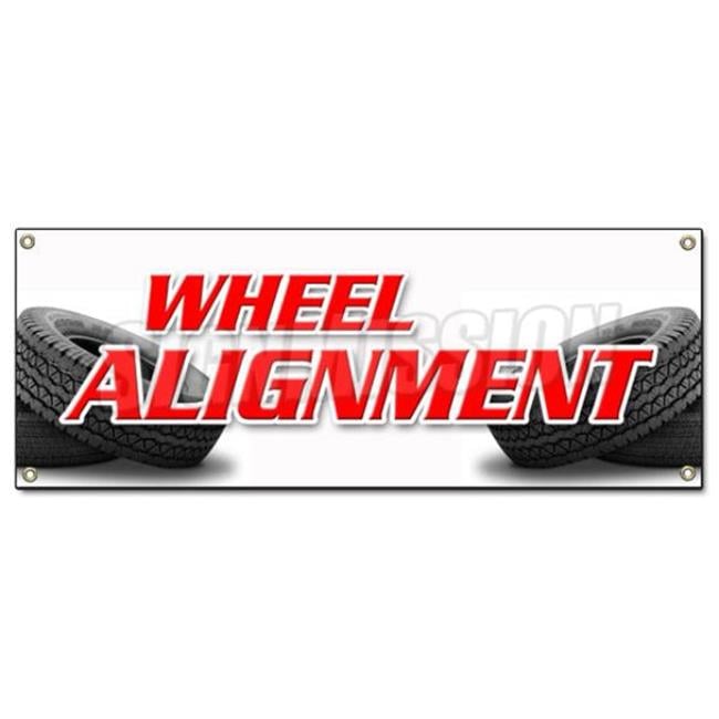 Wheel Alignment Banner Sign - Tire Fix Repair Align - Walmart.com