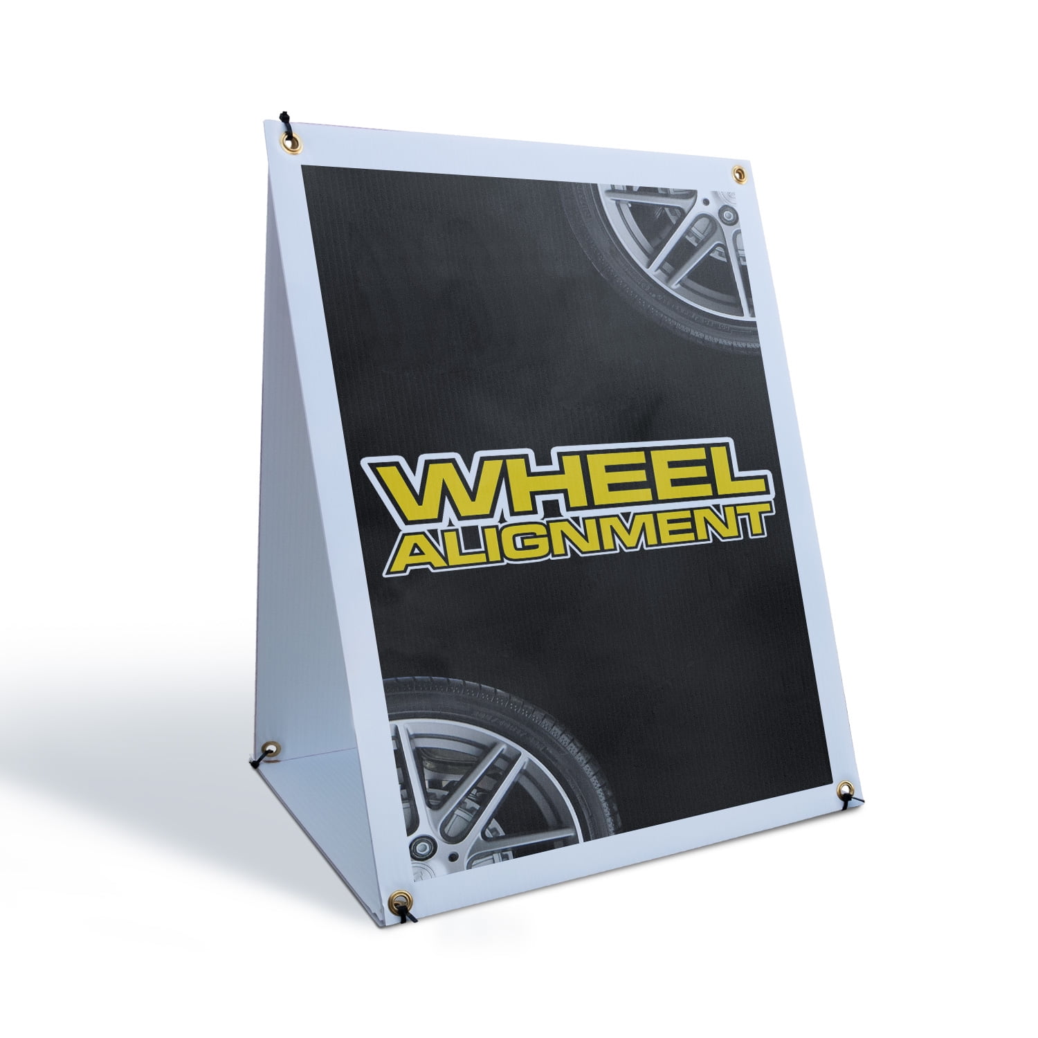 Wheel Alignment Sidewalk Sign 24 Inch x 36 Inch A-Frame Images On Both ...