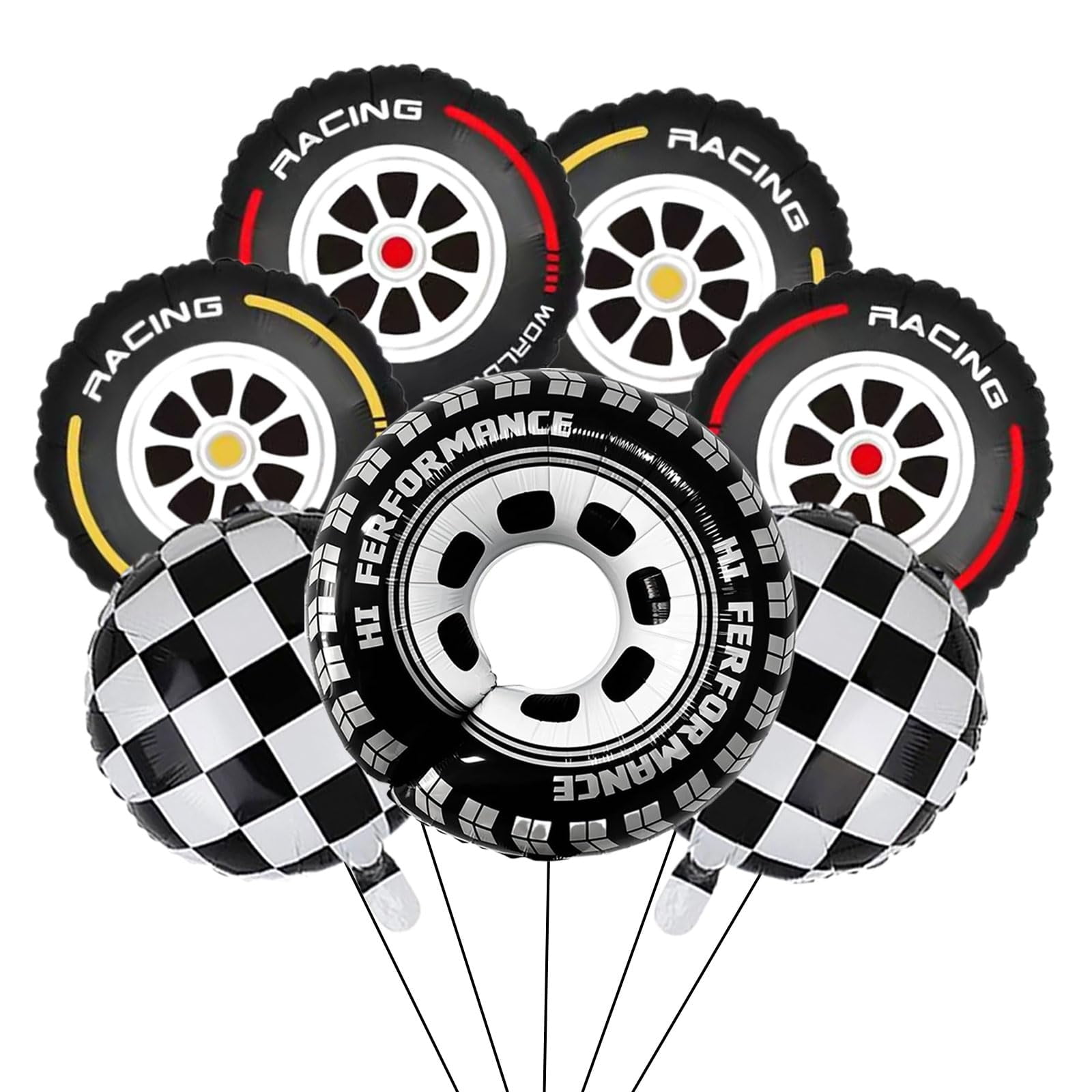 Wheel Balloons, Race Car Tire Balloons, KKS1 Racing Cars Theme Birthday ...
