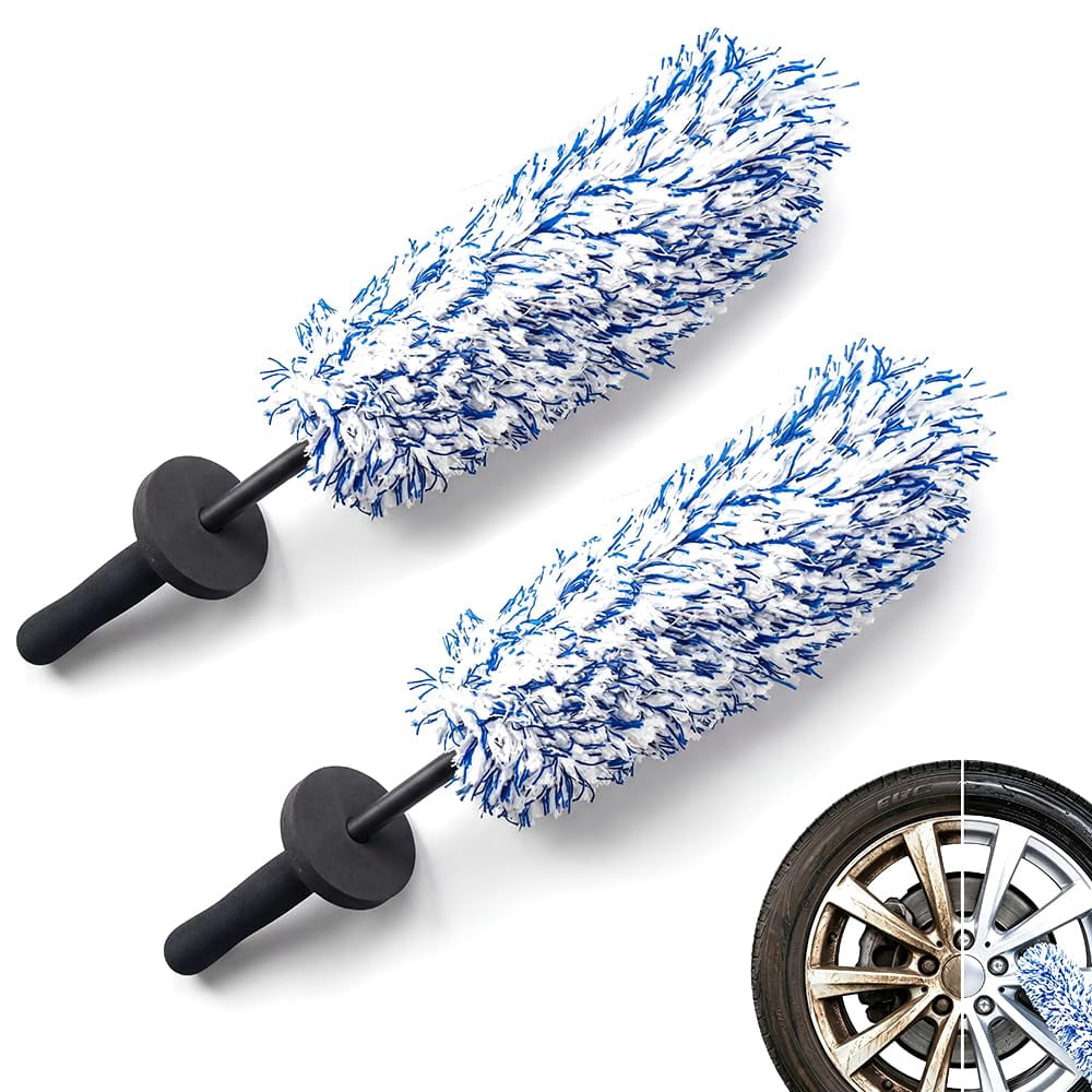 Wheel Barrel Brush,2026 New Long Handle Microfiber Wheel Brush Car ...