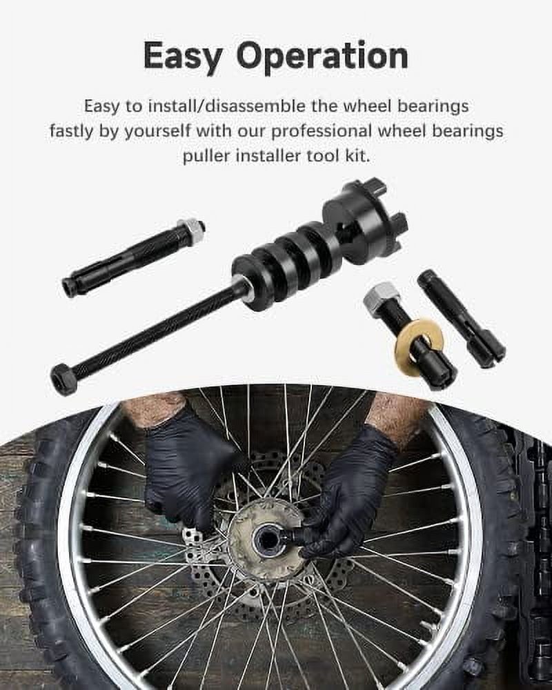Wheel Bearing Puller Tool Kit for Motorcycles Wheel Bearing Removal ...