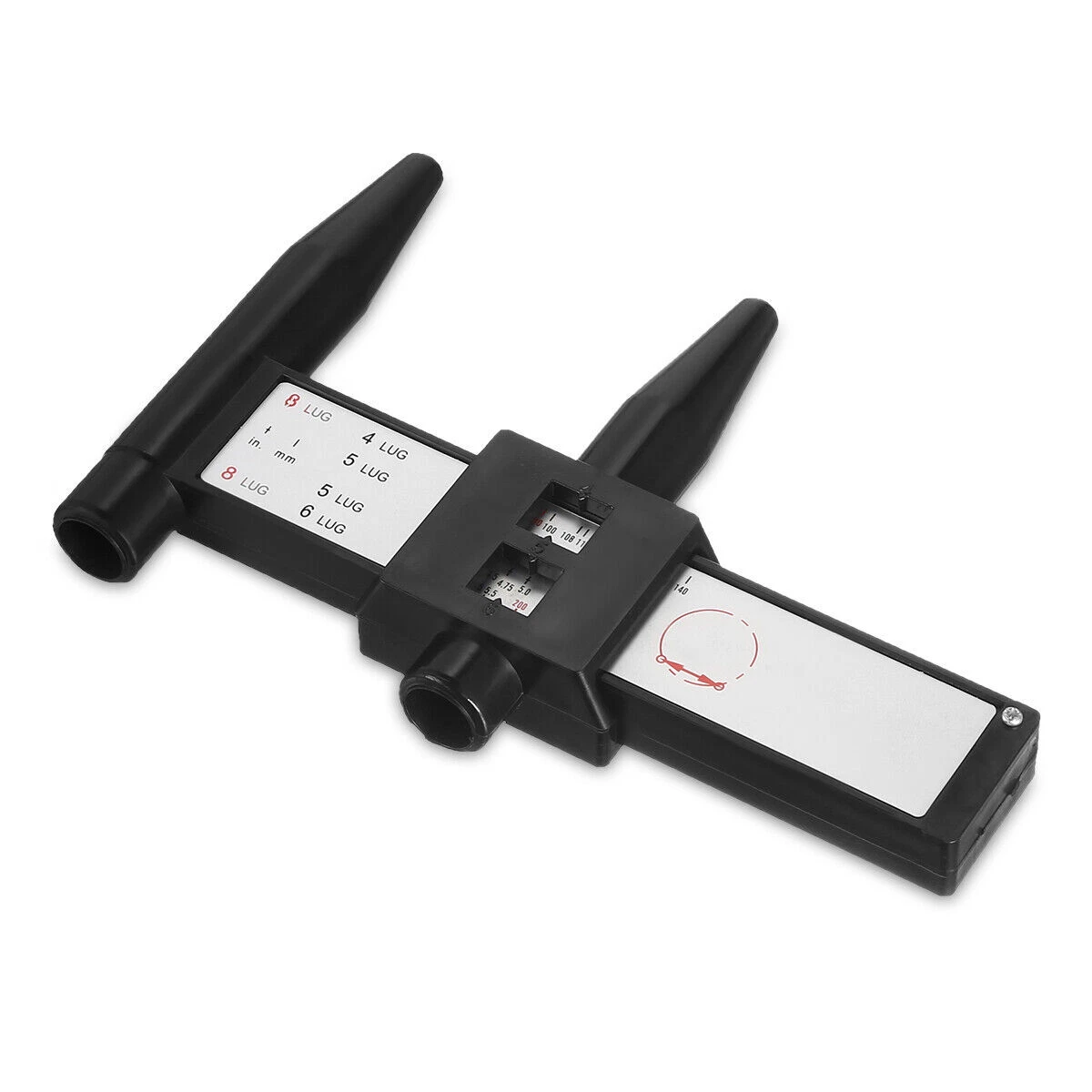 Wheel Bolt Pattern PCD Gauge Tool 4 5 6 8 Lug Bolt Quick Measure Slide ...