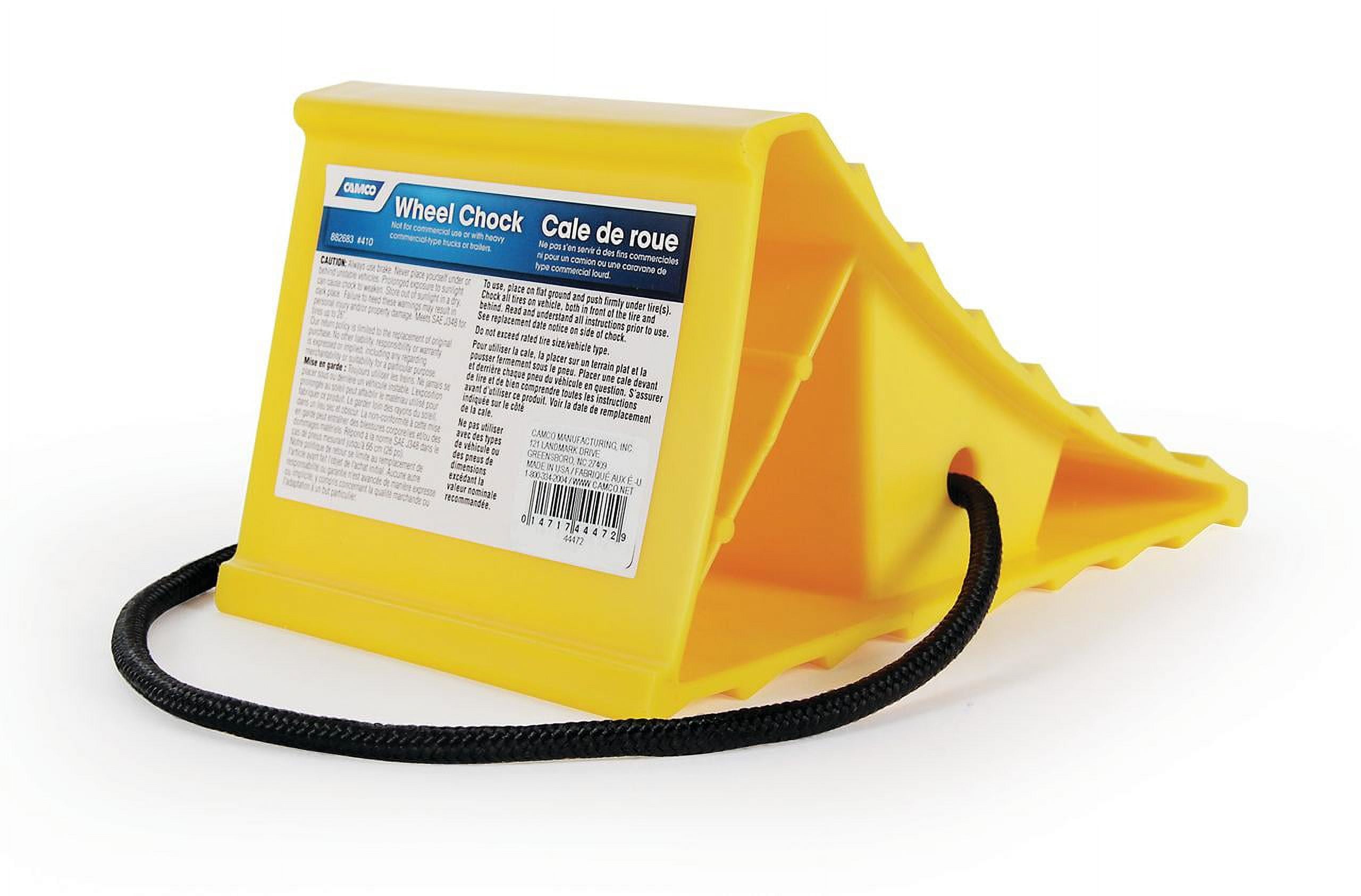Wheel Chock with Rope, Yellow (E/F) - Walmart.com