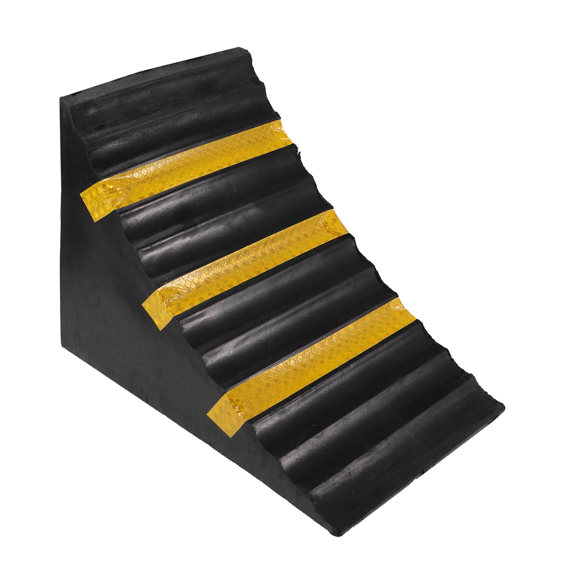 Wheel Chocks Blocks Rubber for Car Travel Trailers Wheel Chocks Blocks Black Yellow 11.42"x6.30 ...