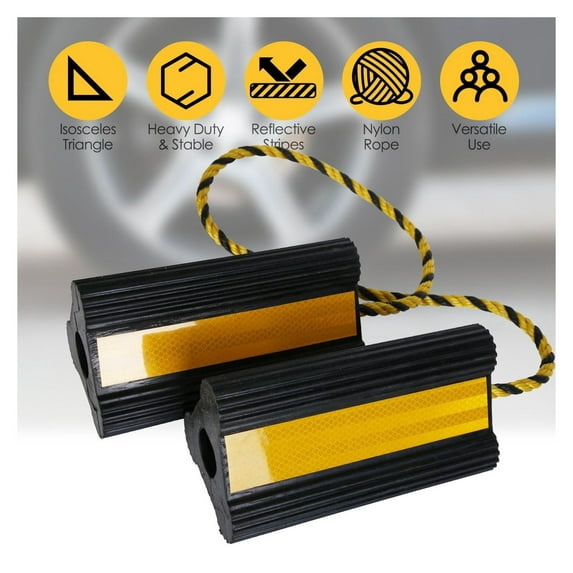 Wheel Chocks Heavy Duty 2-Pack - Tire Chocks for RV, Truck, Trailer ...