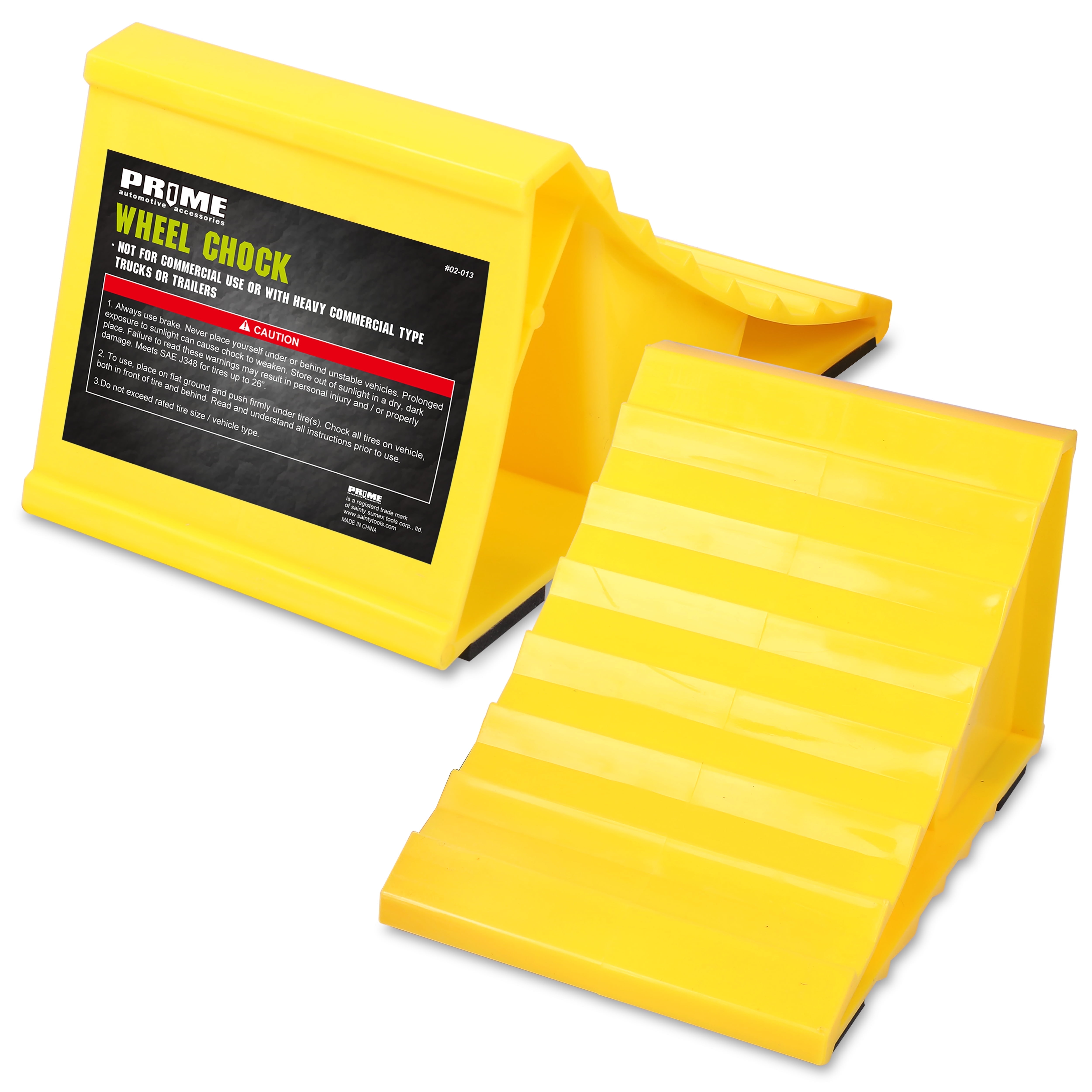 PR1ME 2 pack Wheel Chocks Non-Slip Heavy Duty for Cars Camper Trucks ...