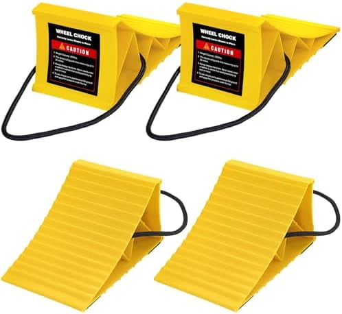 Wheel Chocks for RV Trailer, 4 Pack Non Slip Wheel Chocks for Travel ...