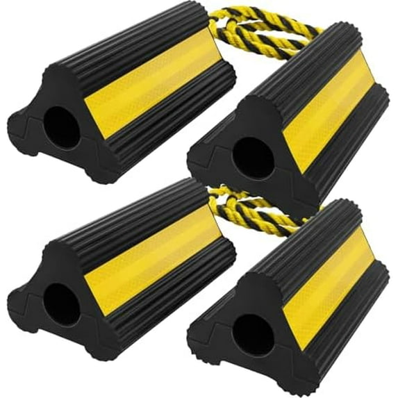 Wheel Chocks for RV Travel Trailer Camper Truck Aircraft Car, Rubber ...