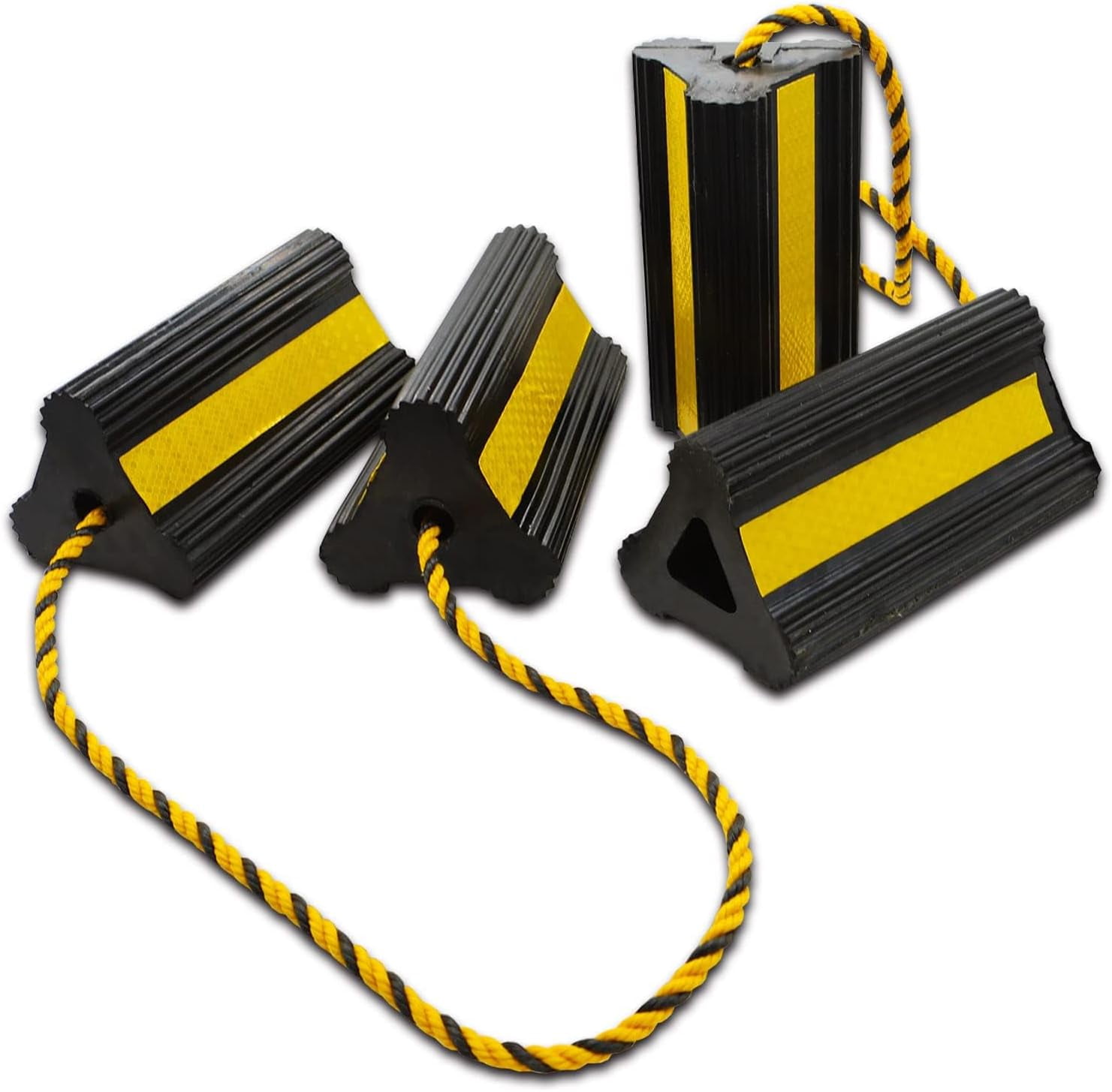 Wheel Chocks for Travel Trailers, Sturdiness Heavy Duty Solid Rubber ...